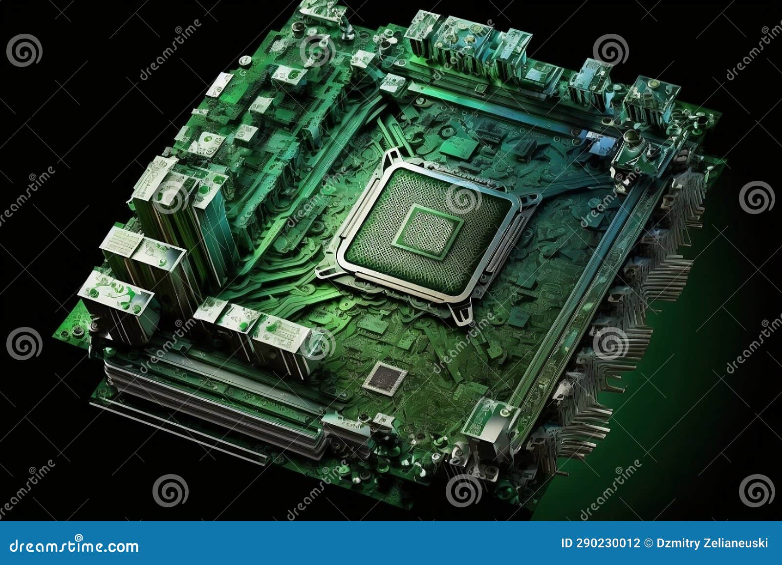 Computer Chip on a Board. Generative AI. Stock Photo - Image of ...
