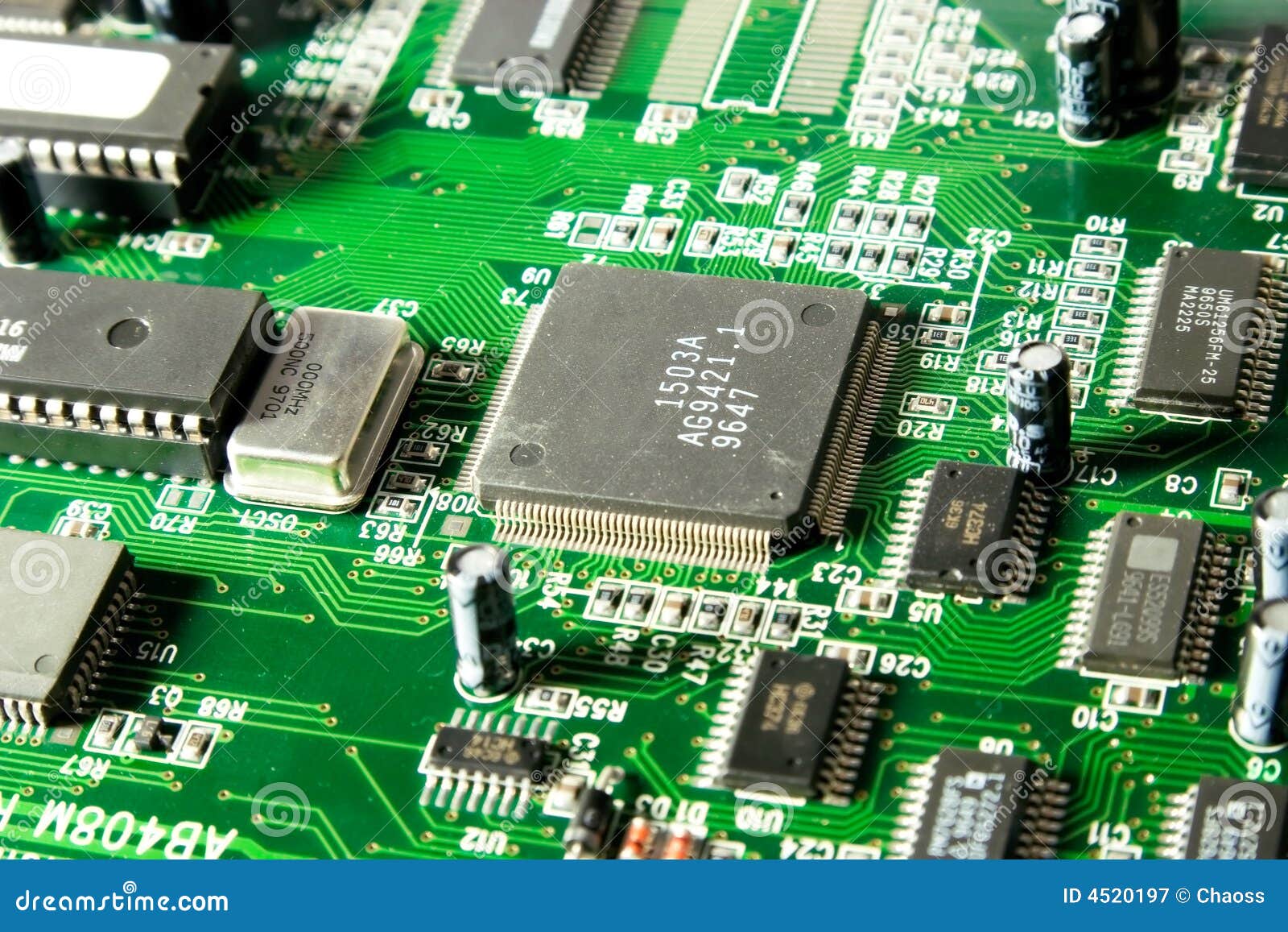Computer chip closeup stock image. Image of background - 4520197