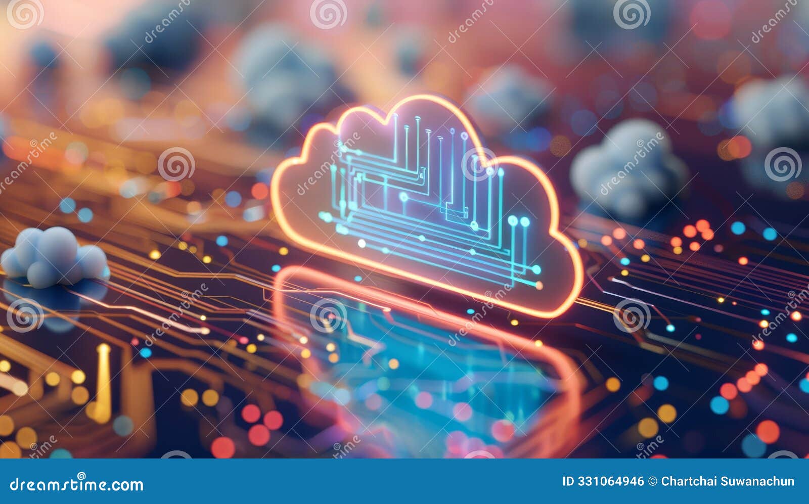 A Computer Chip with a Cloud on it by AI Generated Image Stock Photo ...
