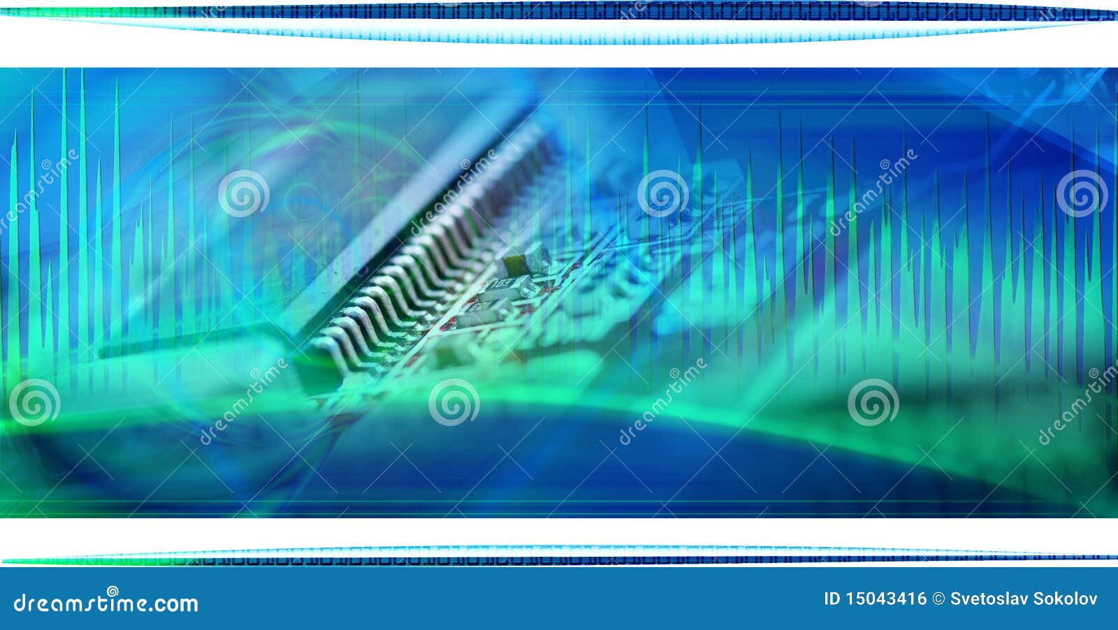 Computer chip collage 2 stock illustration. Illustration of background ...
