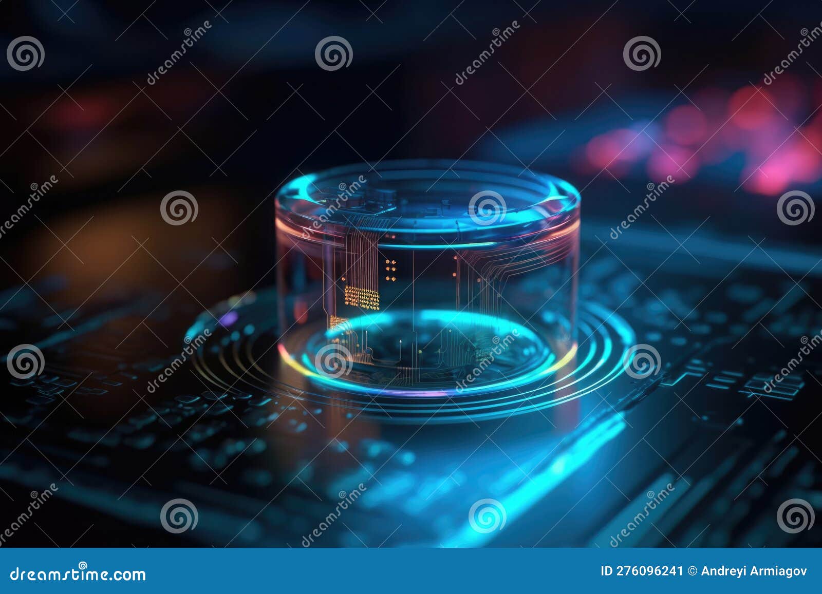 Computer Chip Concept Modern Biological Computers. Generative AI. Stock ...