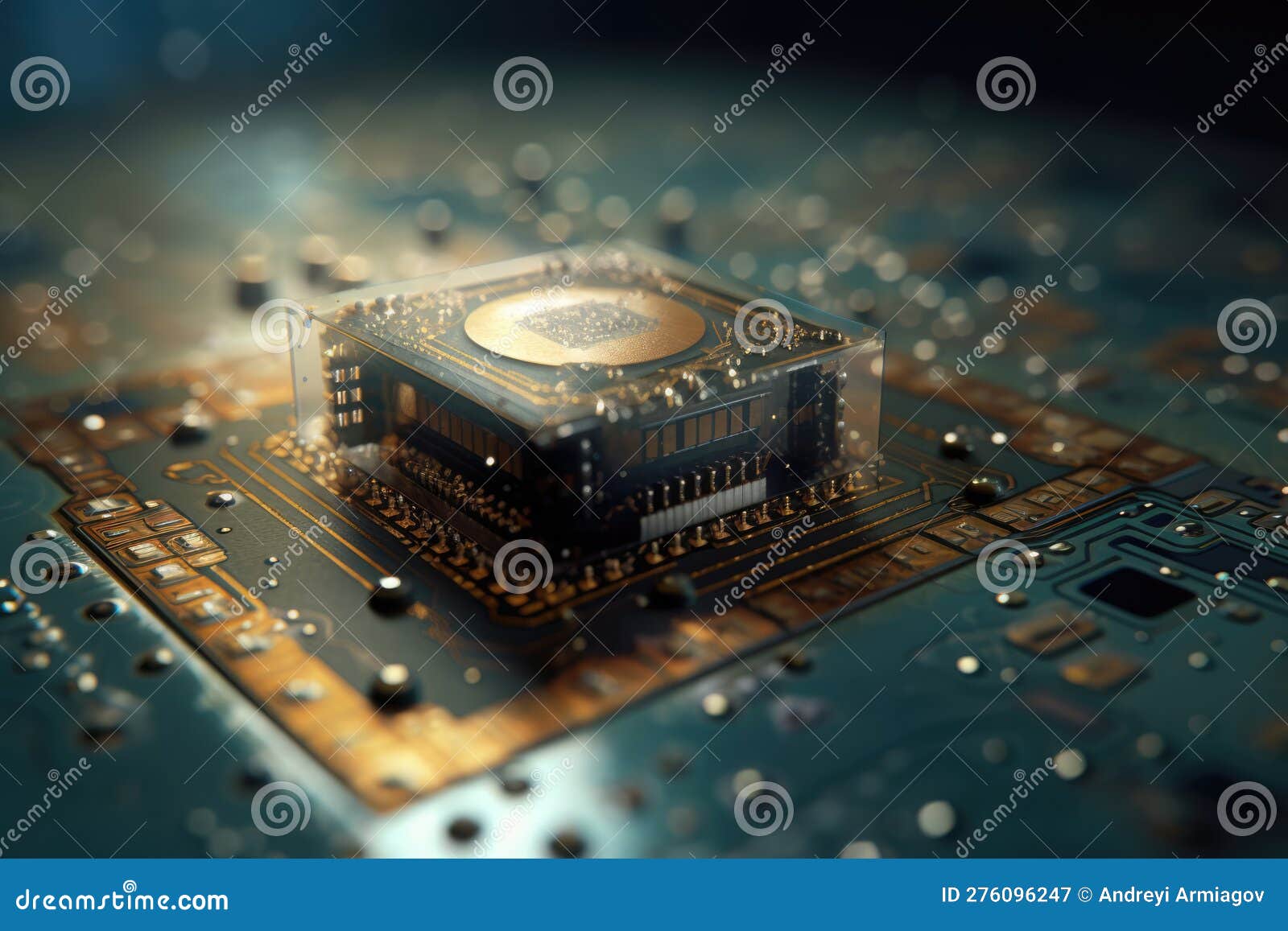 Computer Chip Concept Modern Biological Computers. Generative AI. Stock ...