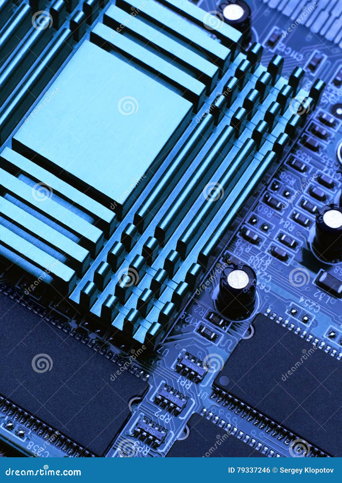 The Computer Chip and the CPU. Stock Photo - Image of closeup, modern ...