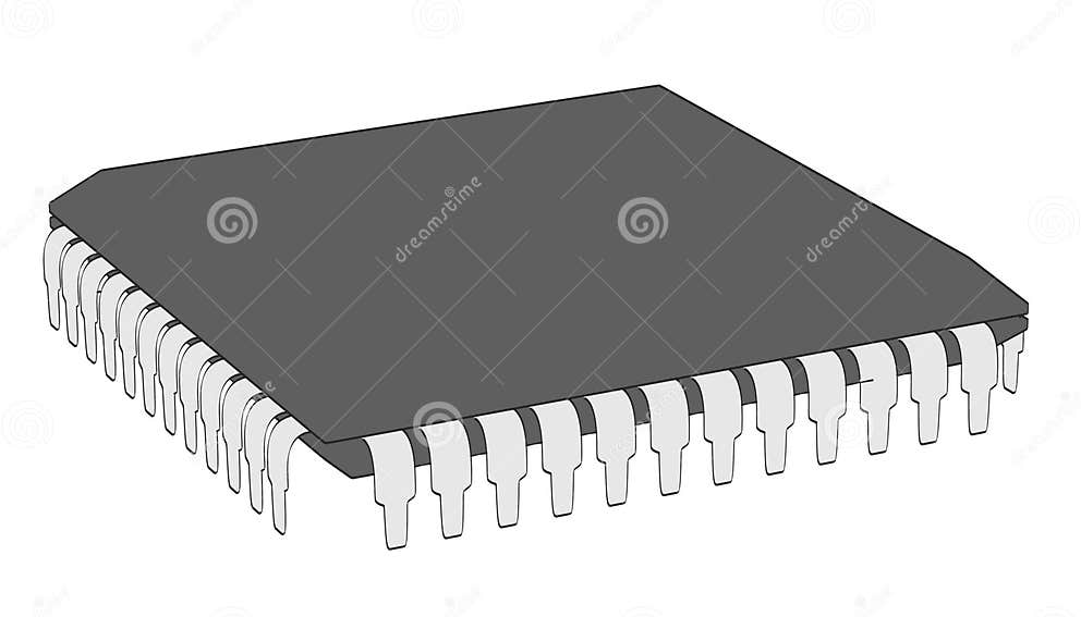 Computer chip stock illustration. Illustration of processor - 69934139