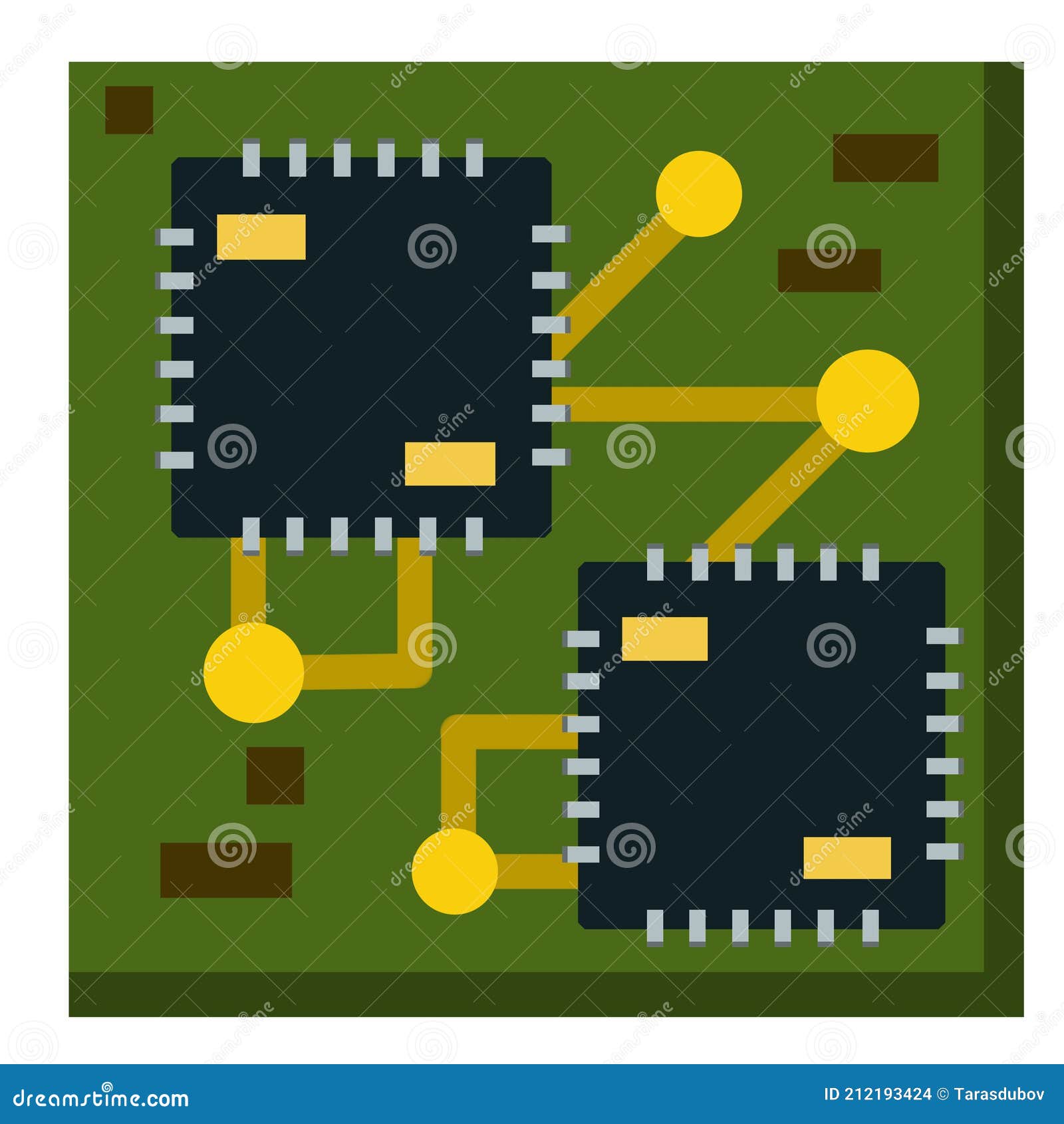 Computer Chip. Digital Chip Stock Vector - Illustration of circuit ...