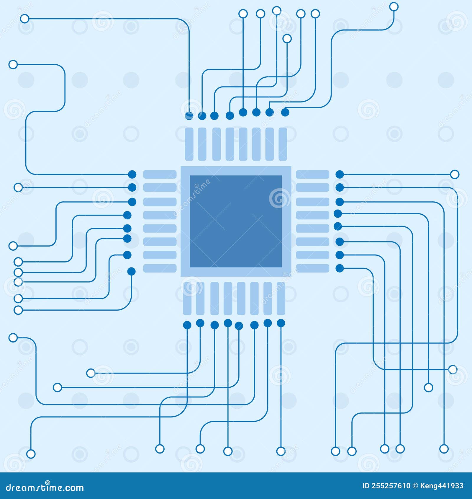 Computer Chip Electronic Circuit Board Vector for Technology and ...