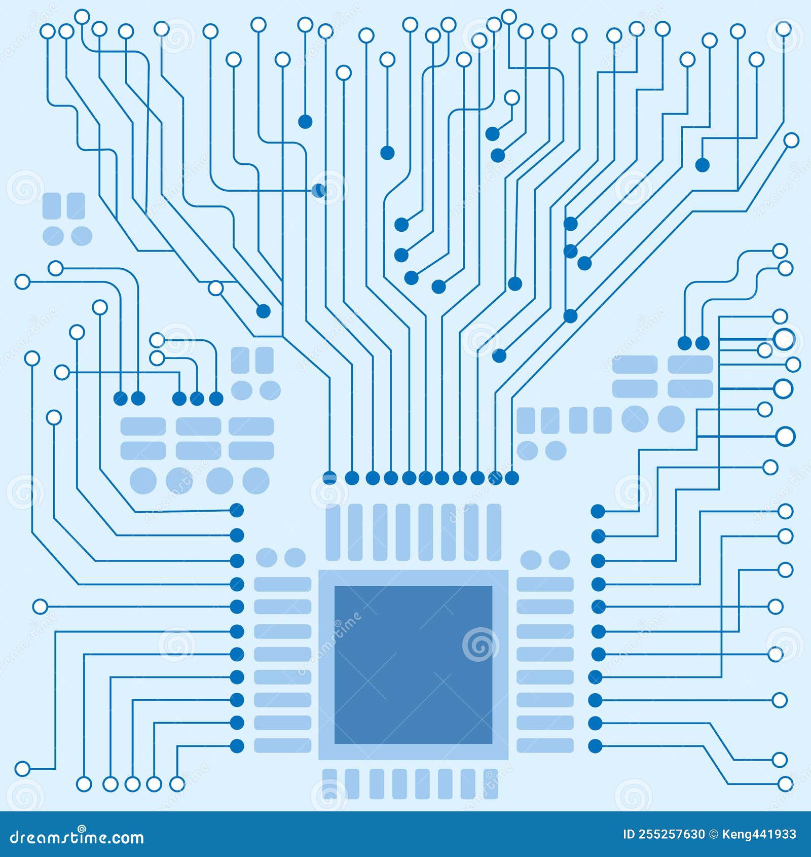 Computer Chip Electronic Circuit Board Vector for Technology and ...