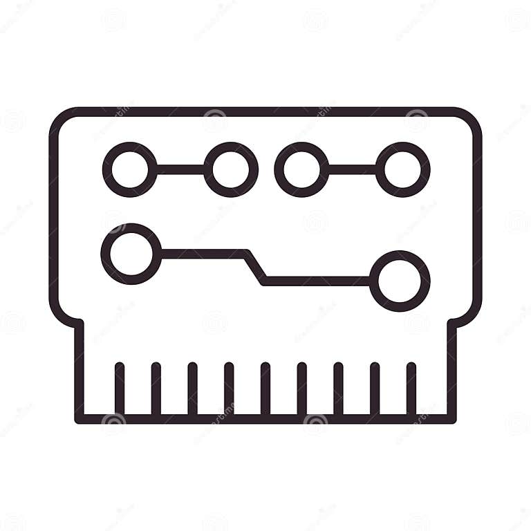 Computer Chip Electronic System Stock Vector - Illustration of ...