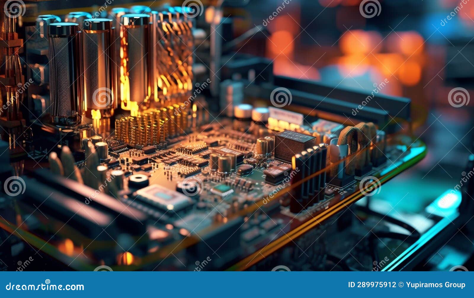 Computer Chip Engineer Working on Complex Circuit Board Generated by AI ...