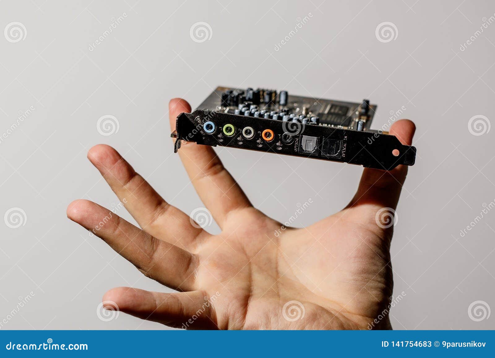 Computer Chip in a Hand Over White Stock Image - Image of computing ...