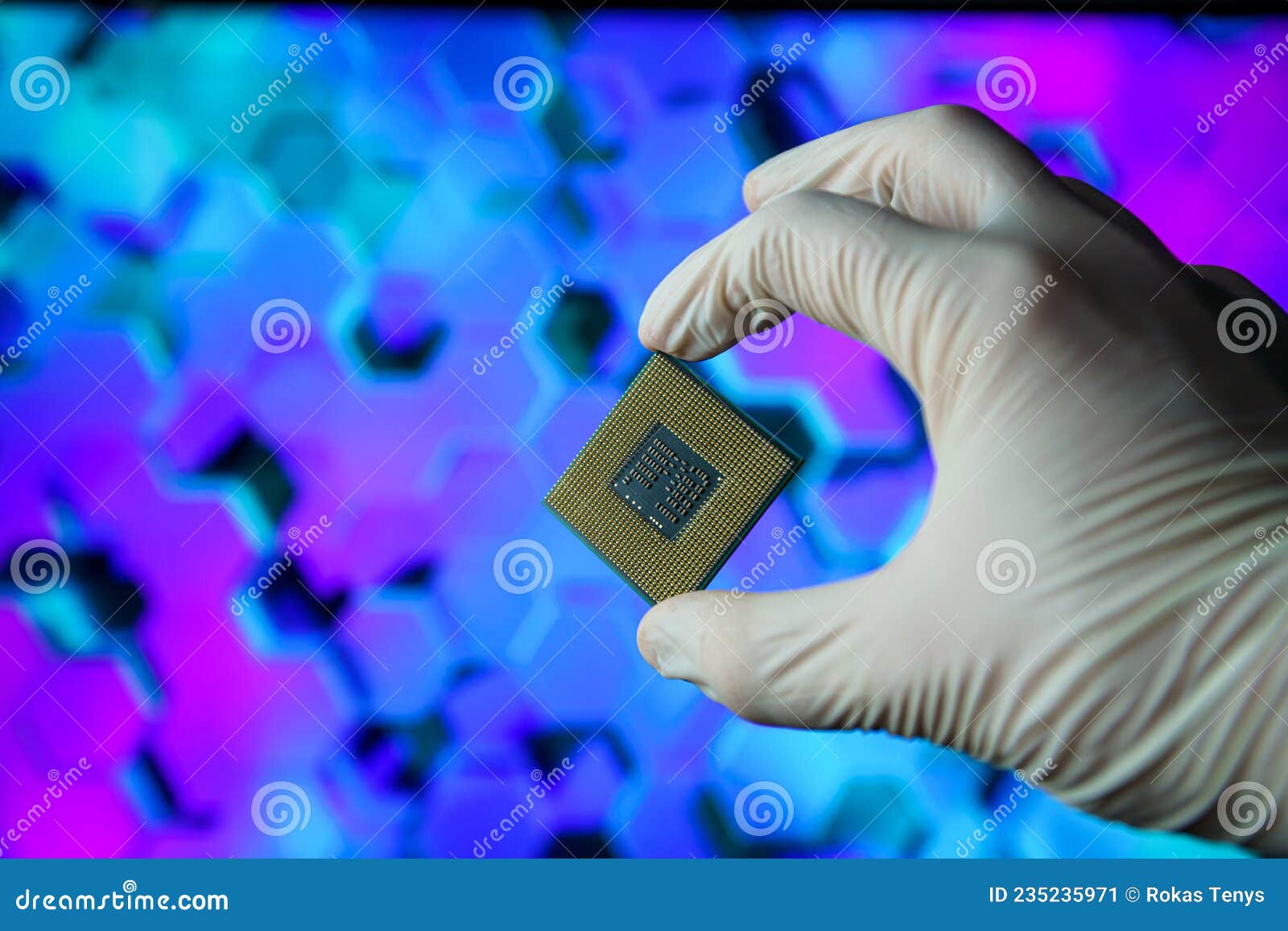 Computer Chip in Hands. a Chipset is a Set of Electronic Component that ...