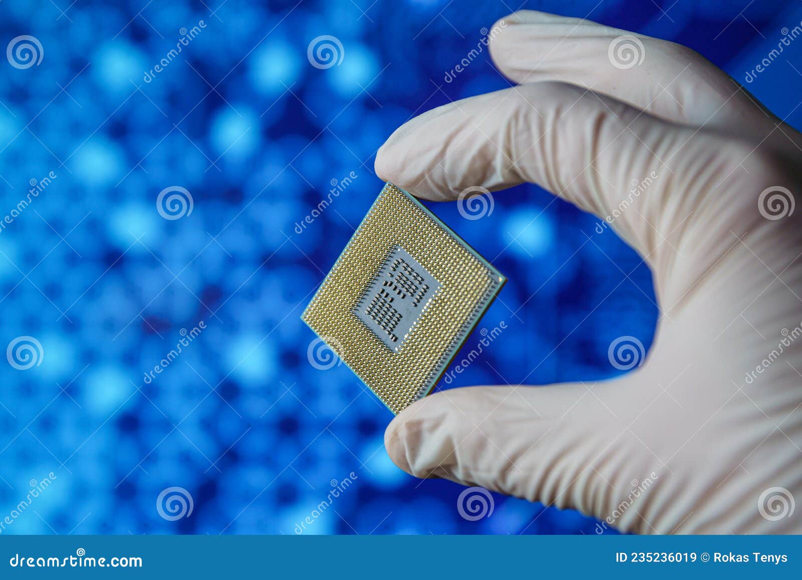 Computer Chip in Hands. a Chipset is a Set of Electronic Component that ...