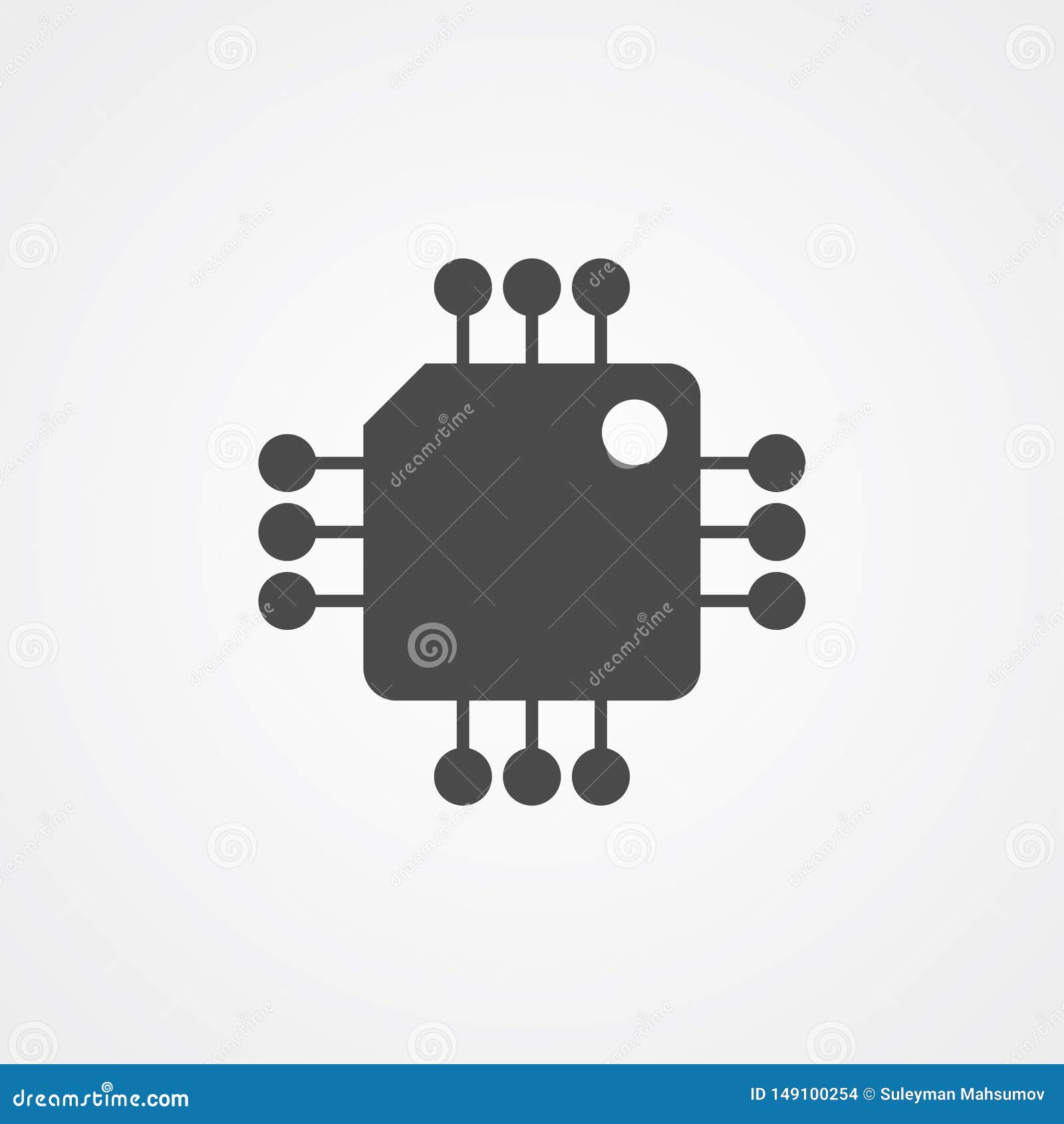Computer Chip Vector Icon Sign Symbol Stock Vector - Illustration of ... Computer Chip Vector Icon Sign Symbol Stock Vector - Illustration of ...