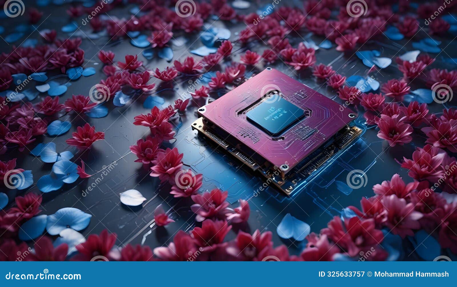 A Computer Chip with the Label "AI CHIP" Rests on a Dark Surface ...