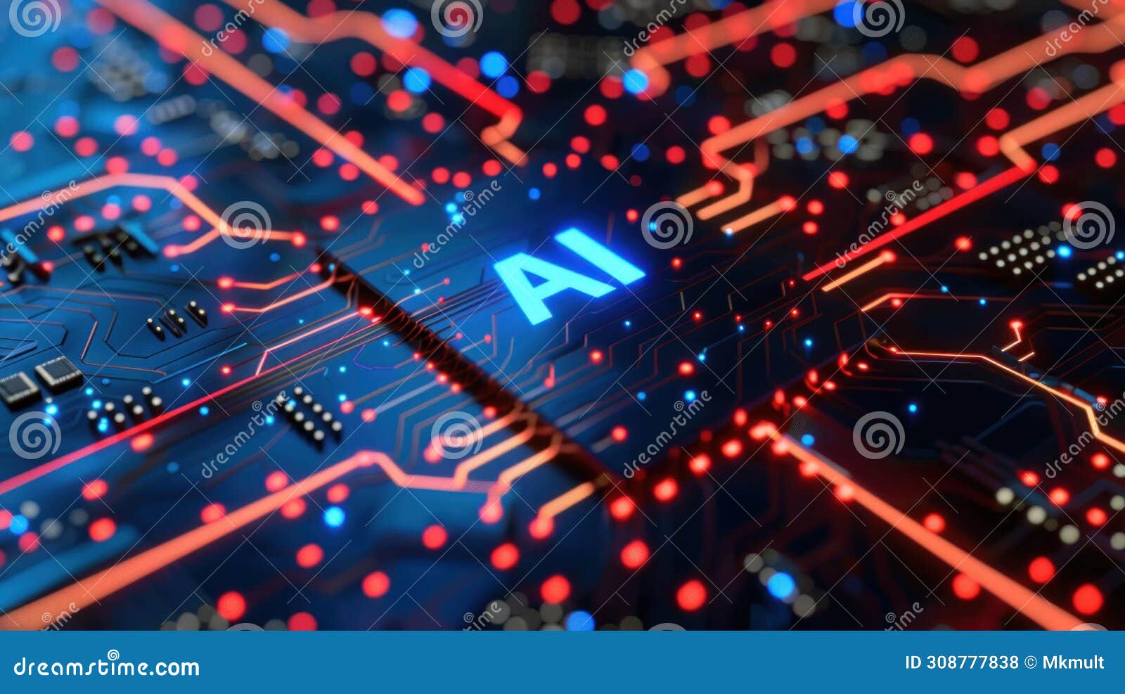 Computer Chip with Letter a Stock Illustration - Illustration of ...