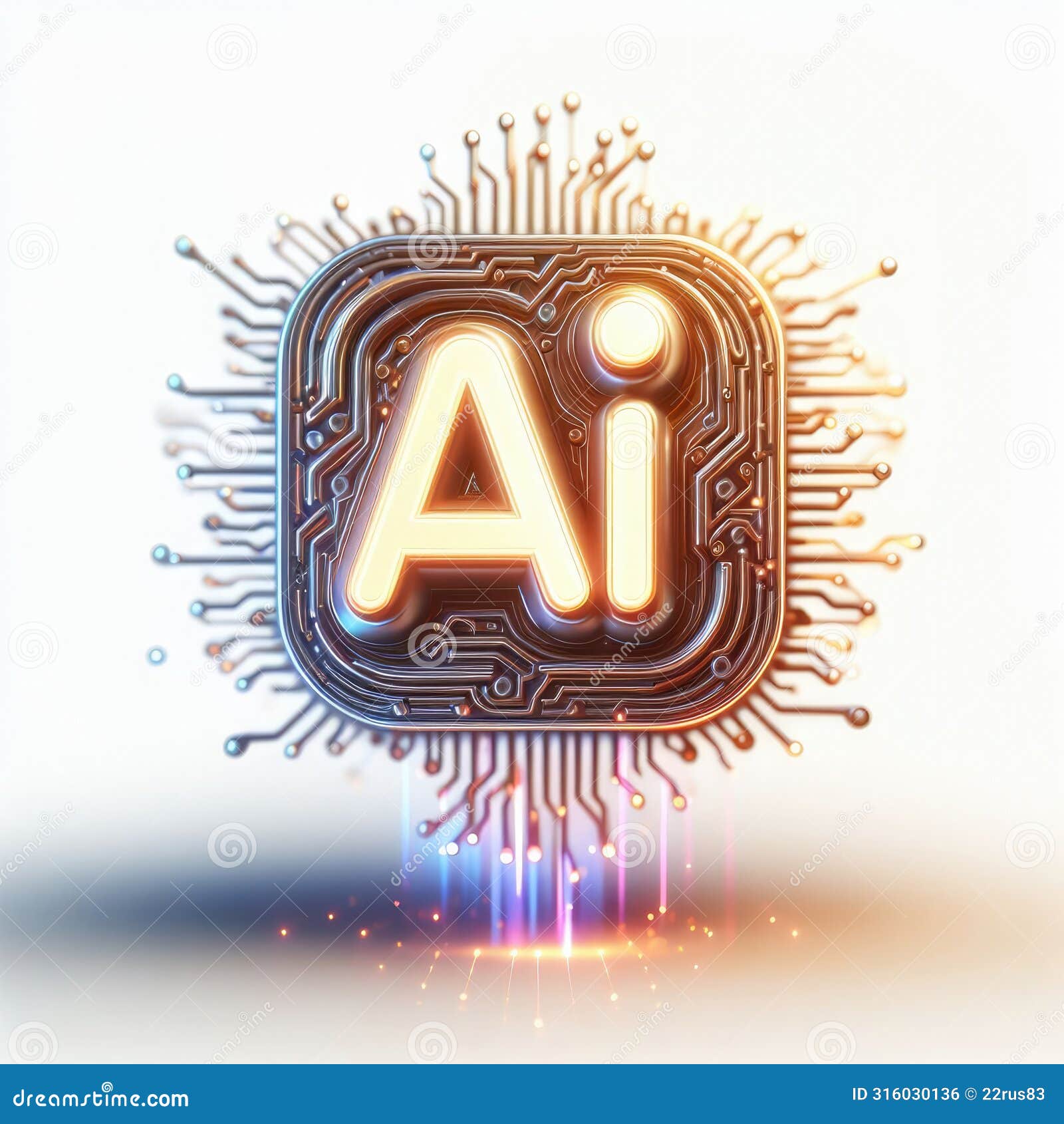 A Computer Chip with the Letters AI on it Stock Photo - Image of smart ...