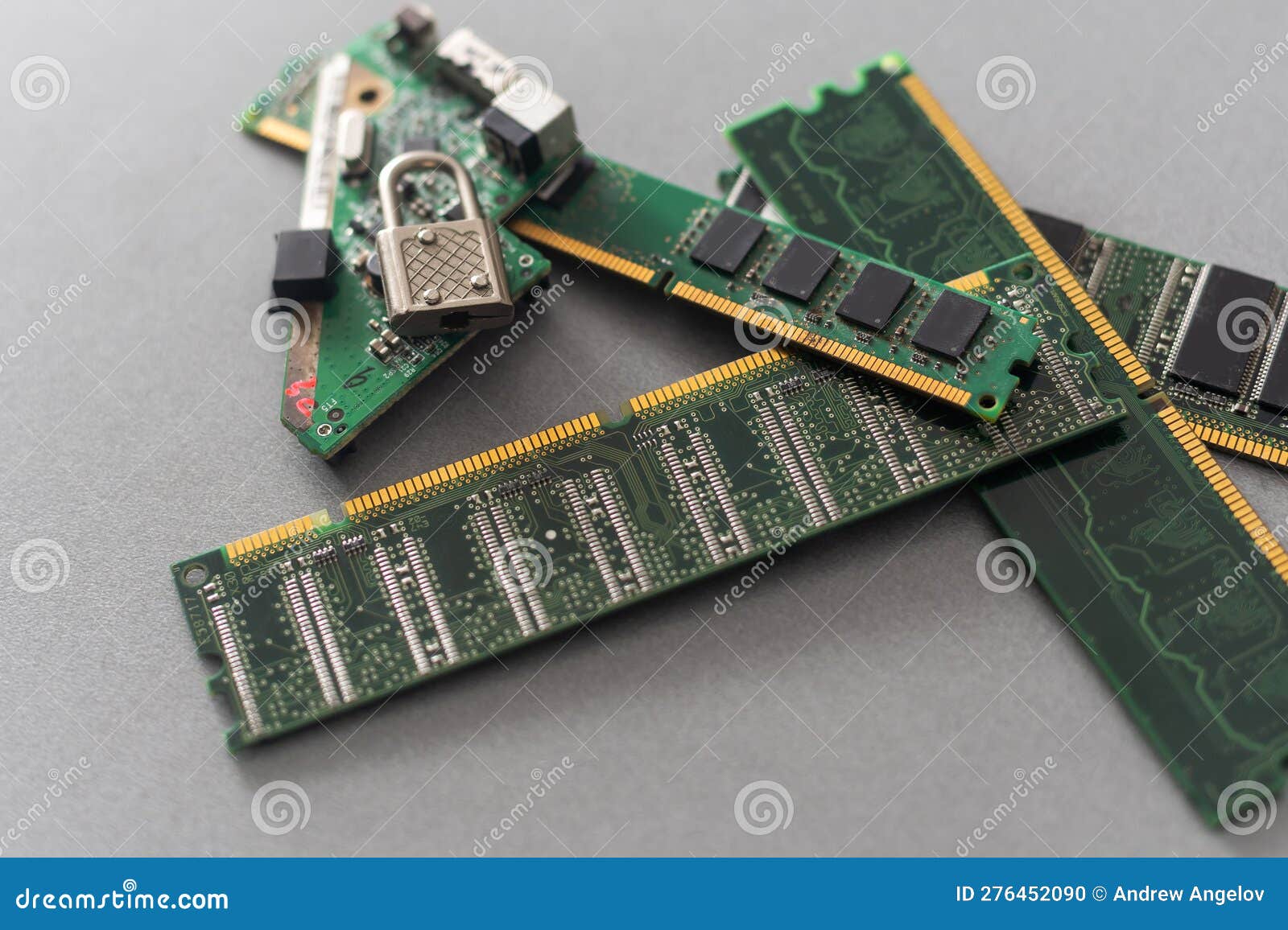 Computer Chip Locked , Computer Security Conception. Stock Photo ...