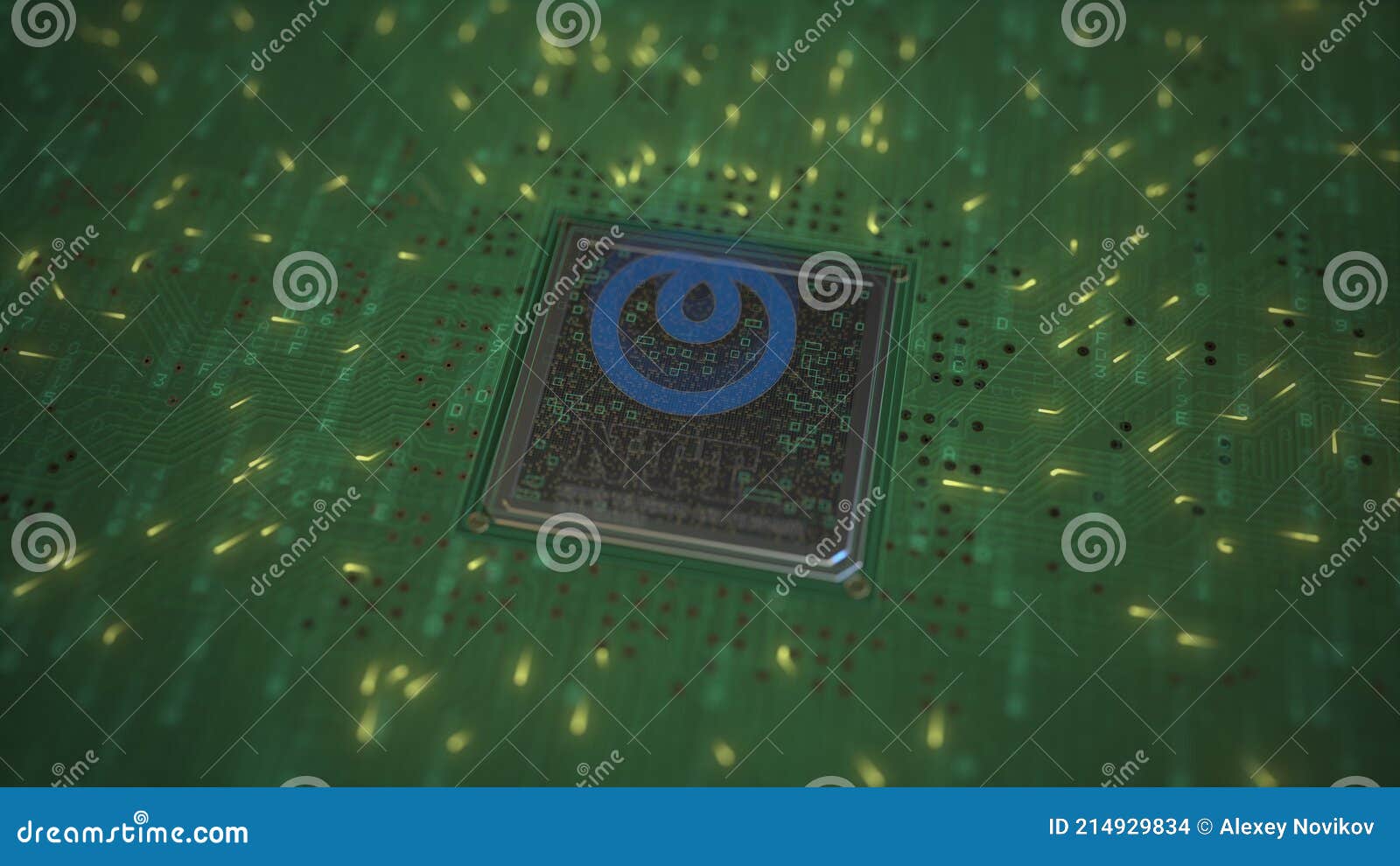 NTT Logo on the Processor on Computer Board. Conceptual Editorial 3d ...