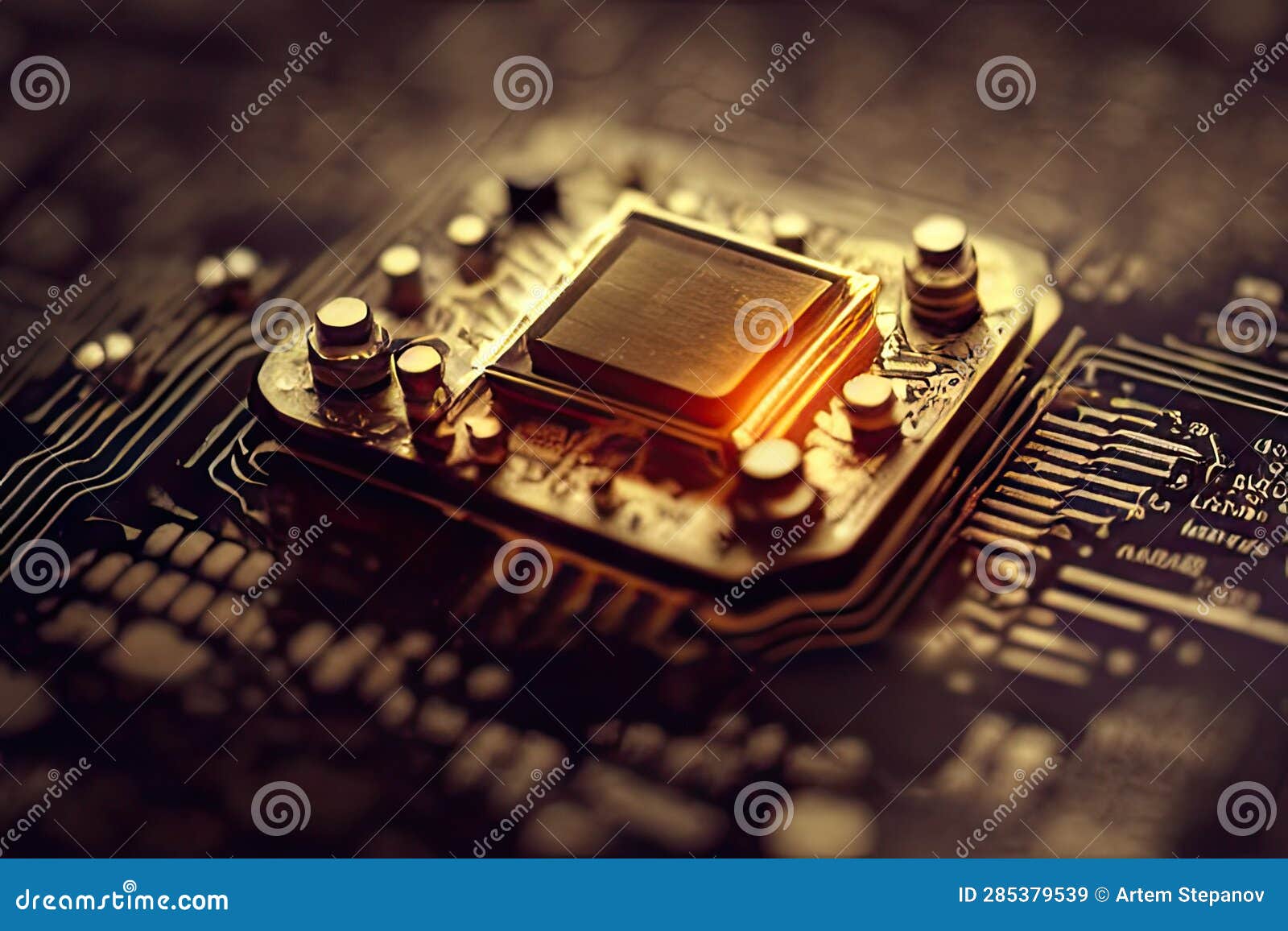 Computer Ship Macro Photo, Electronic Chip, Motherboard Part, Abstract ...