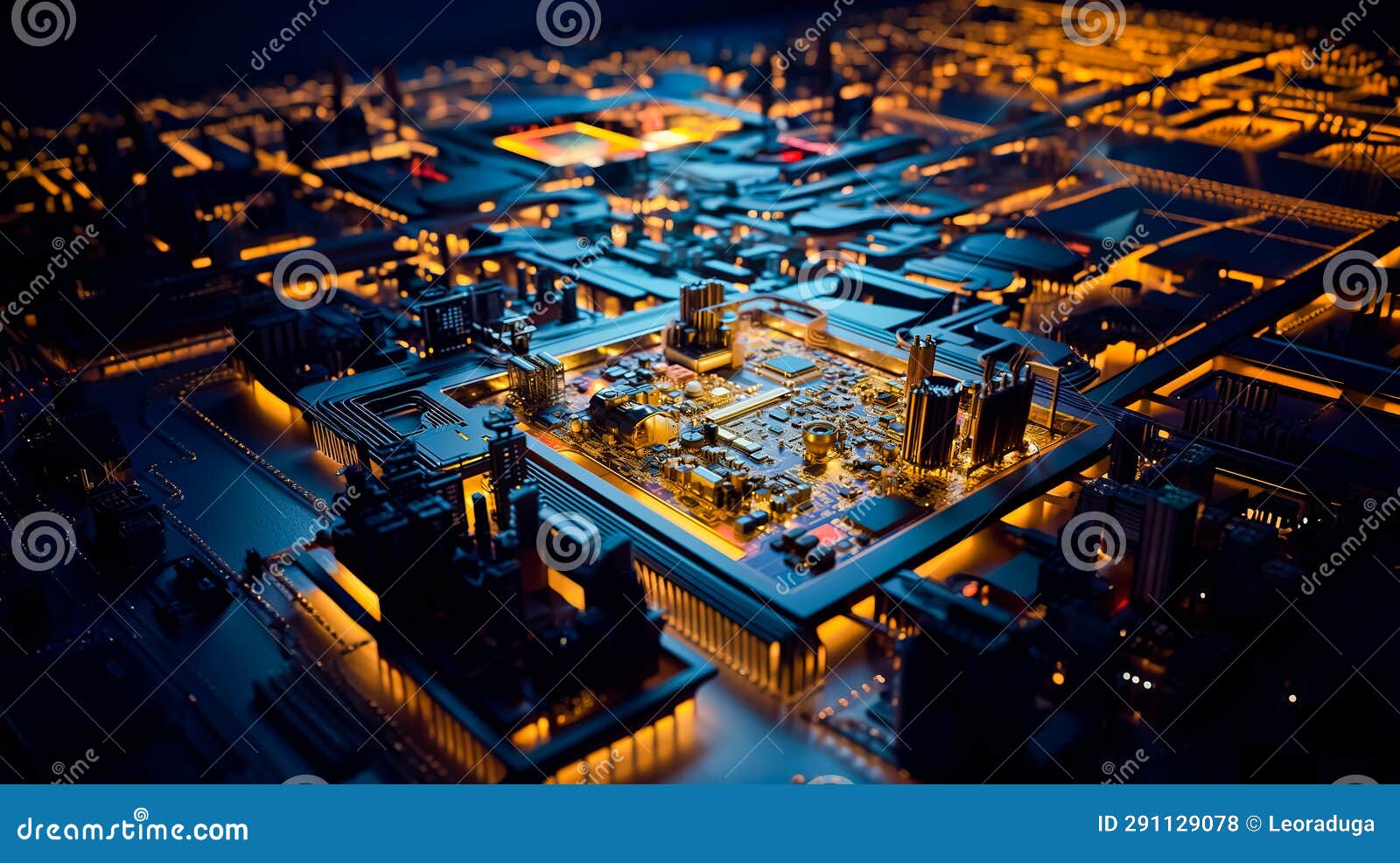 Computer Chip Manufacturing at Fab. Concept. Generative Ai Technology ...