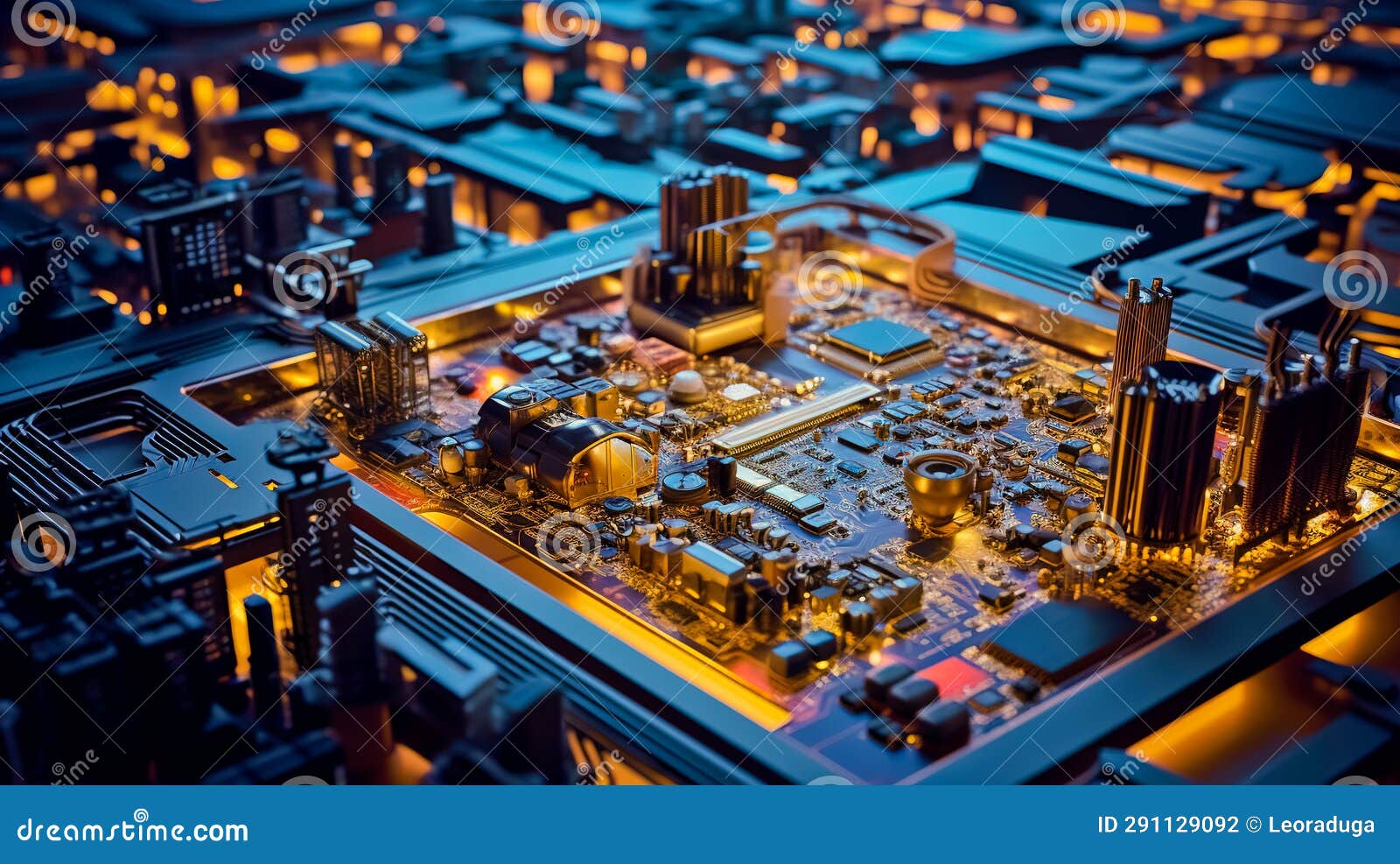 Computer Chip Manufacturing at Fab. Concept. Generative Ai Technology ...