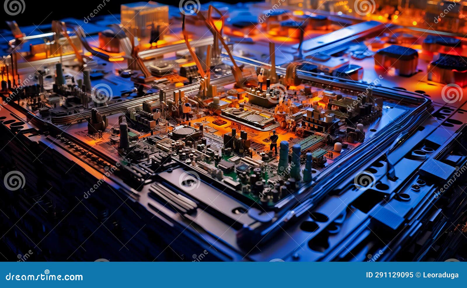 Computer Chip Manufacturing at Fab. Concept. Generative Ai Technology ...