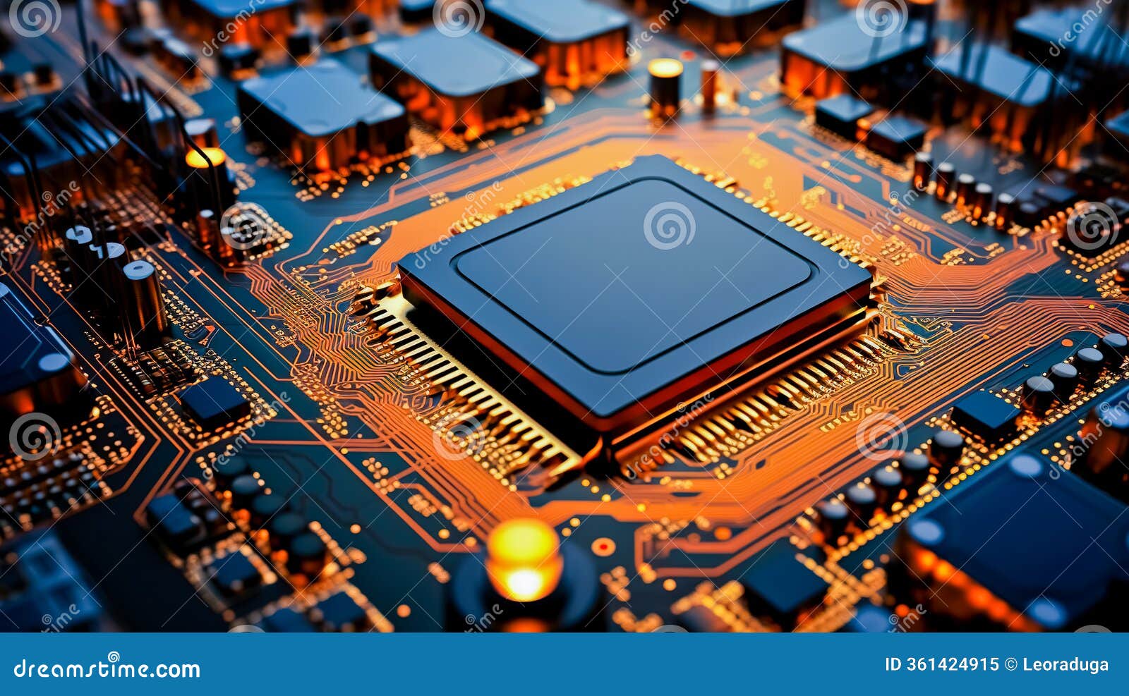 Computer Chip Manufacturing at Fab. Concept. Generative Ai Technology ...