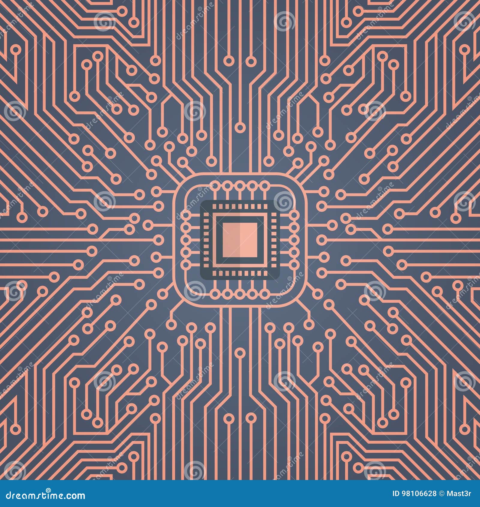 Computer Chip Moterboard Network Data Center System Concept Banner ...