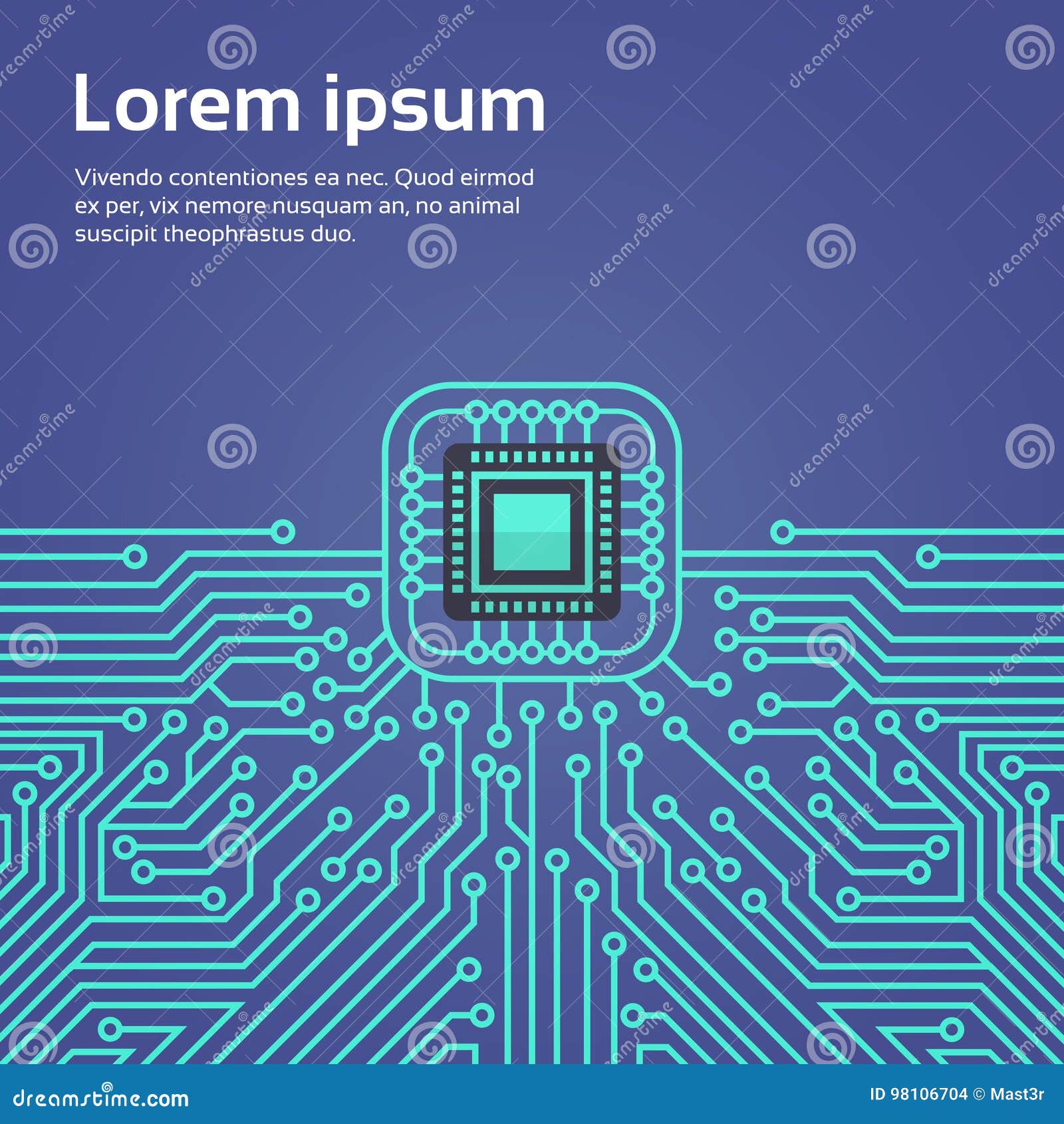 Computer Chip Moterboard Network Data Center System Concept Banner ...