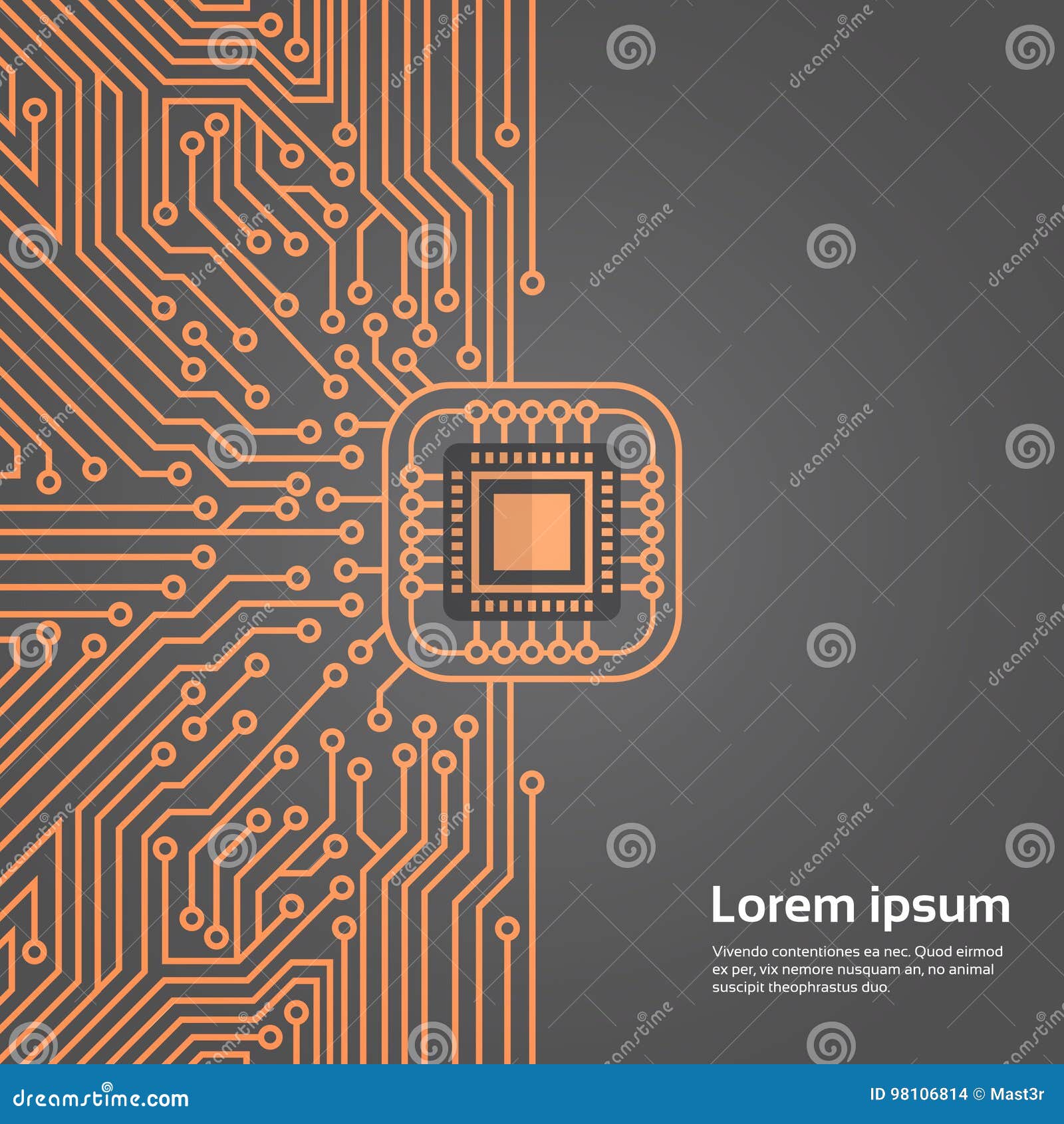 Computer Chip Moterboard Network Data Center System Concept Banner ...