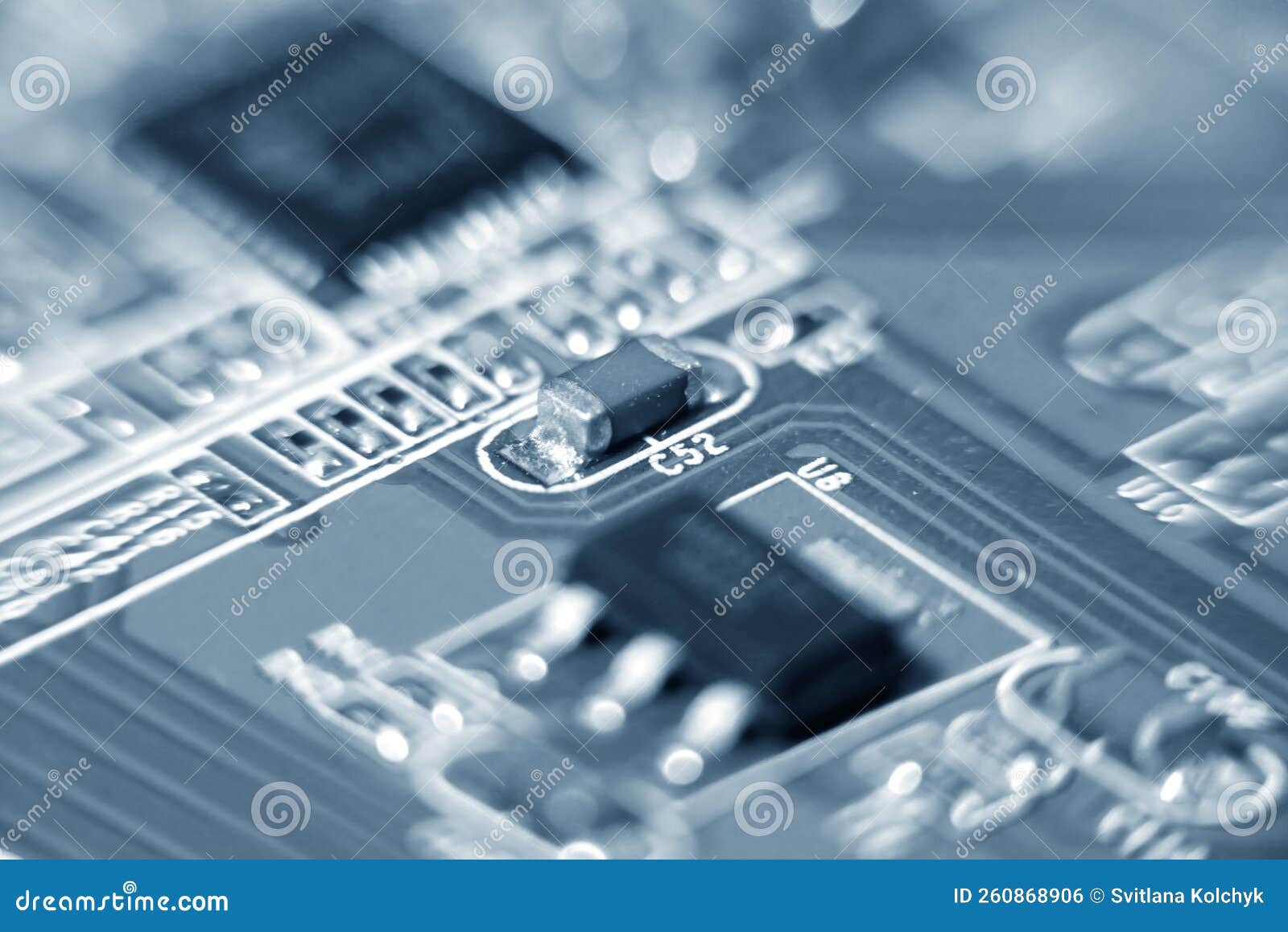 Computer Chip, Motherboard, Futuristic Circuit Board with Electrons ...