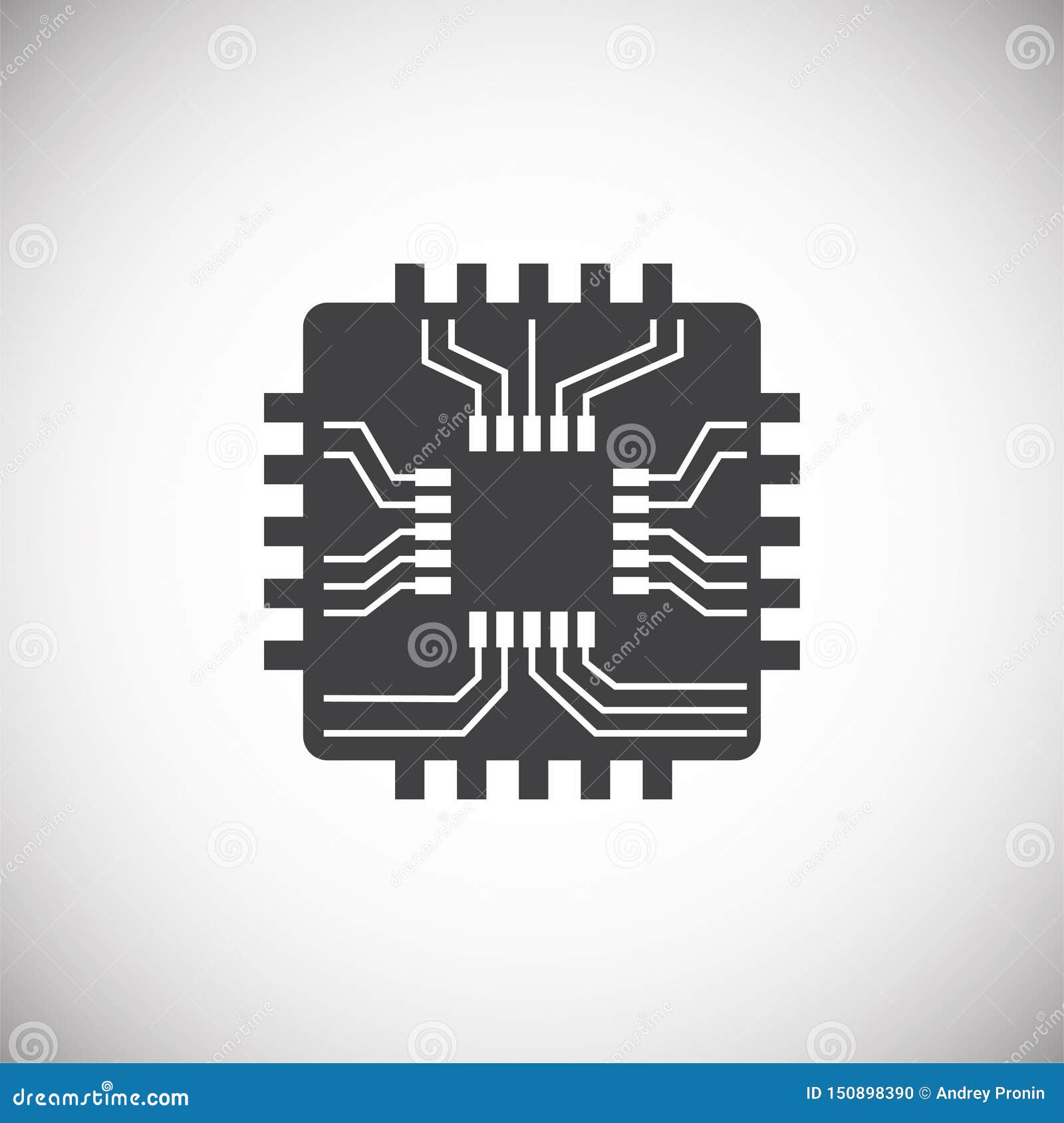 Computer Chip Related Icon on Background for Graphic and Web Design ...