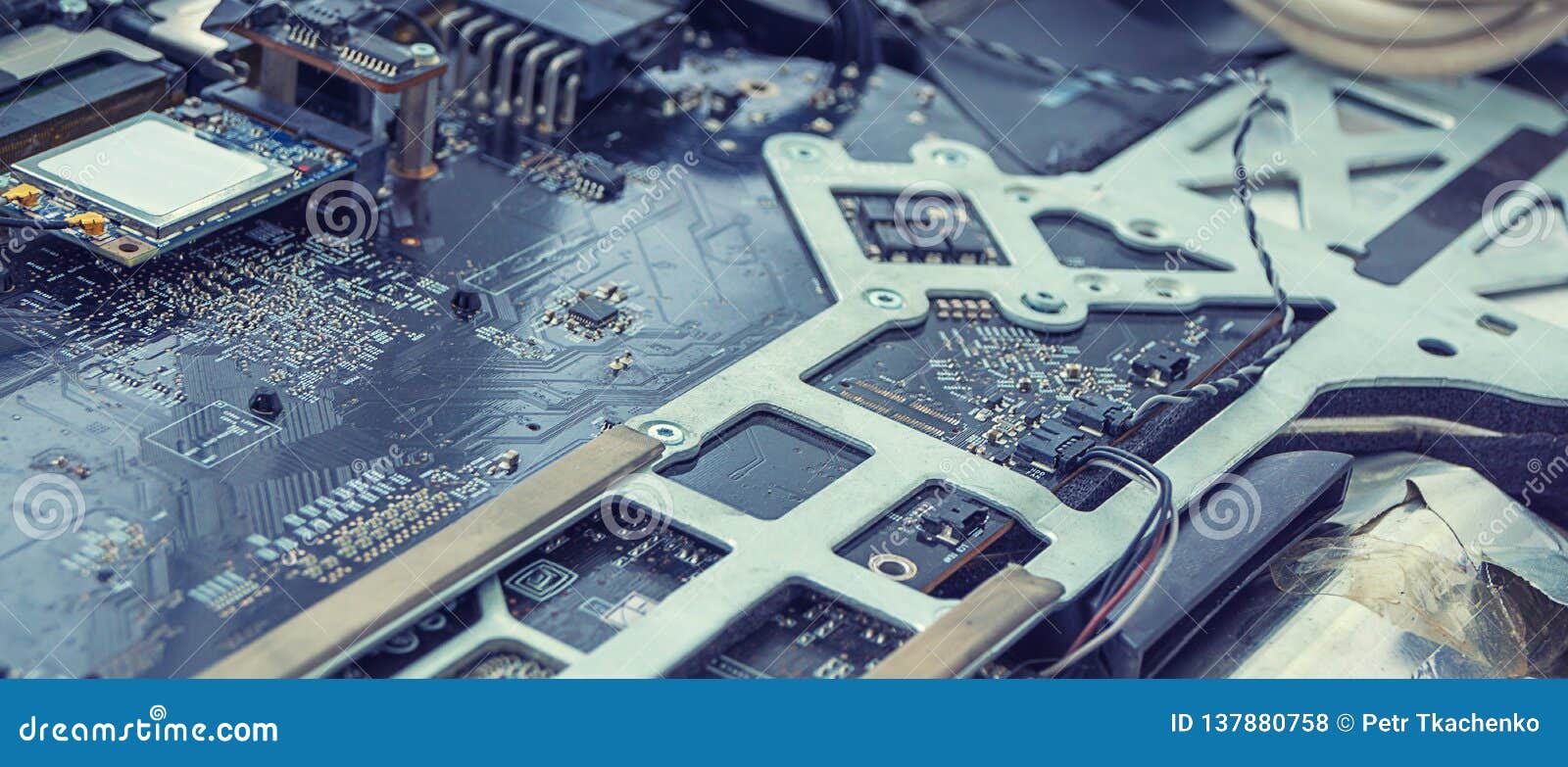 Computer Chip, Repair and Soldering of the Scheme Stock Photo - Image ...