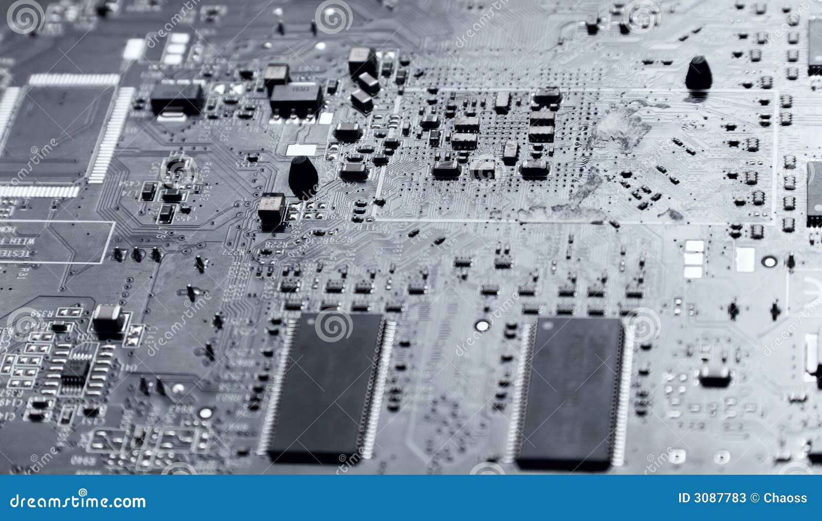 Computer chip silver tint stock image. Image of lines - 3087783