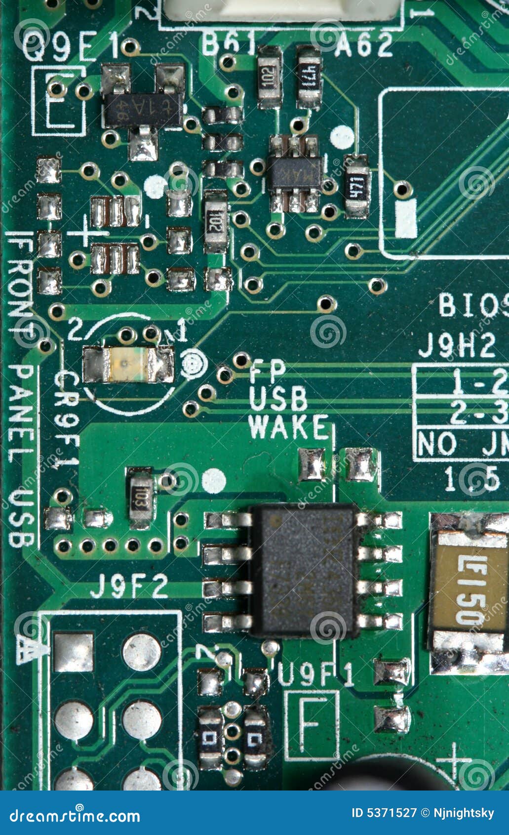 Computer-Chip- Und Leiterplatte Stockbild - Bild von auszug, elektrisch ...