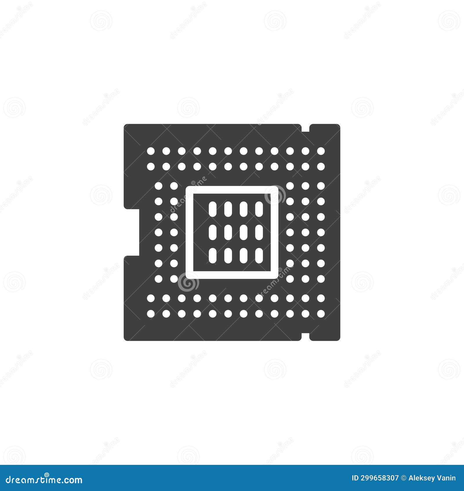 Computer chip vector icon stock vector. Illustration of graphics ...
