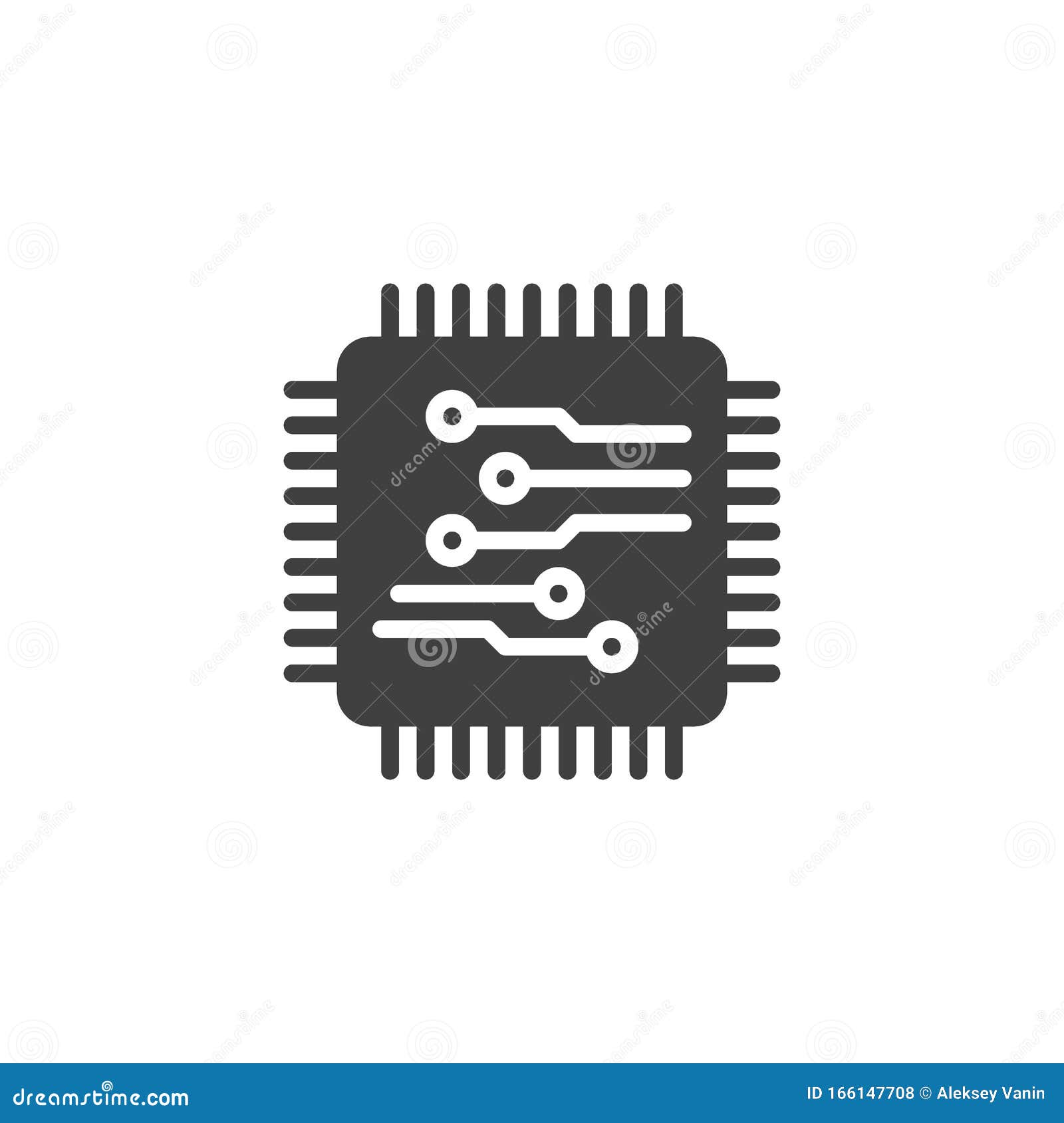 Computer chip vector icon. stock vector. Illustration of vector - 166147708 Computer chip vector icon. stock vector. Illustration of vector - 166147708