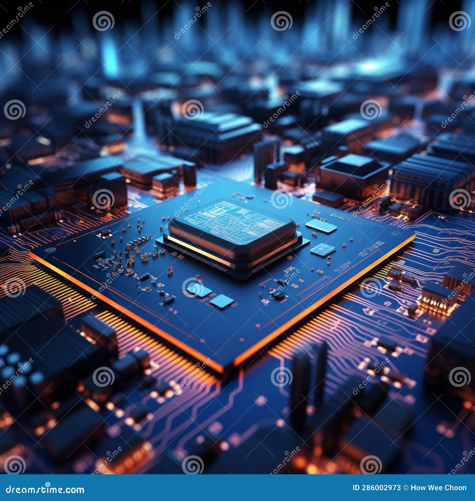 A computer chipboard stock illustration. Illustration of ...