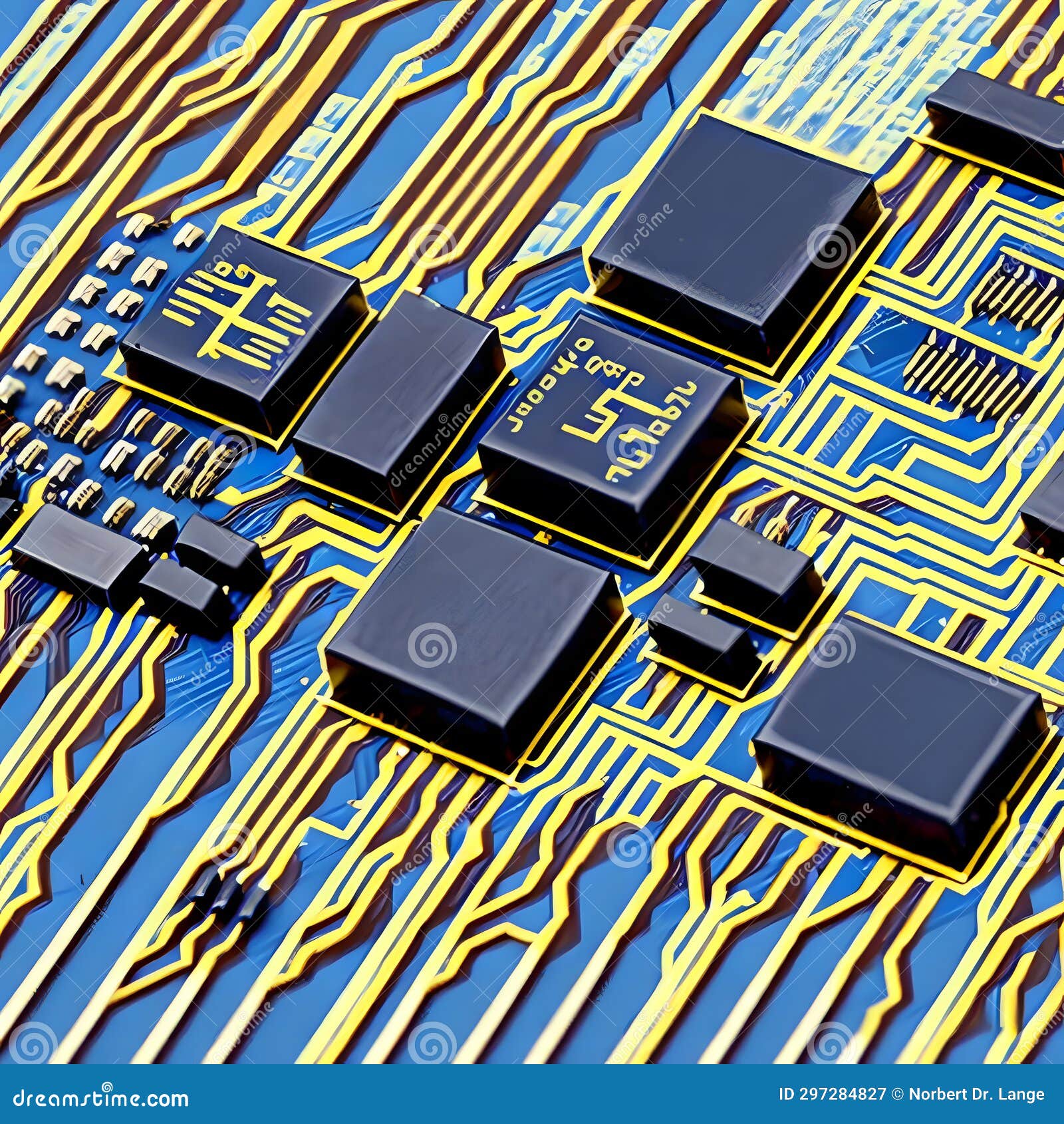 Computer Chips, AI-generatet Stock Illustration - Illustration of ...