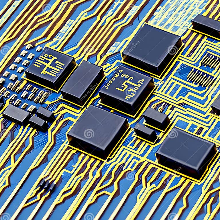 Computer Chips, AI-generatet Stock Image - Image of computers ...