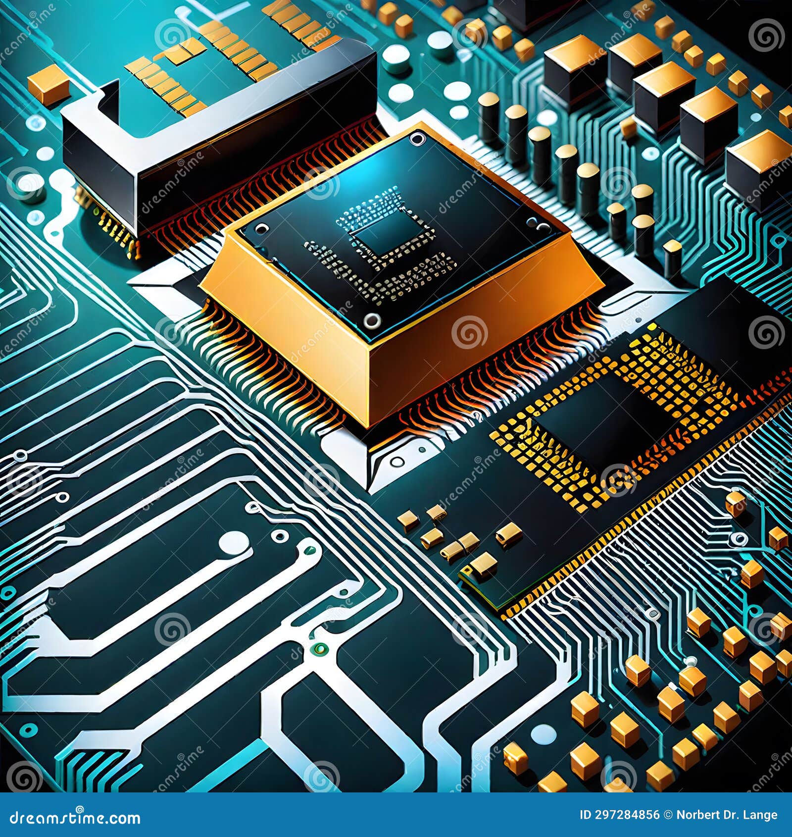 Computer Chips, AI-generatet Stock Illustration - Illustration of ...