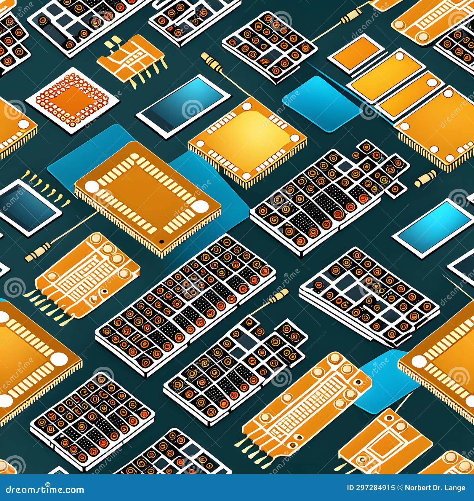 Computer Chips, AI-generatet Stock Illustration - Illustration of ...