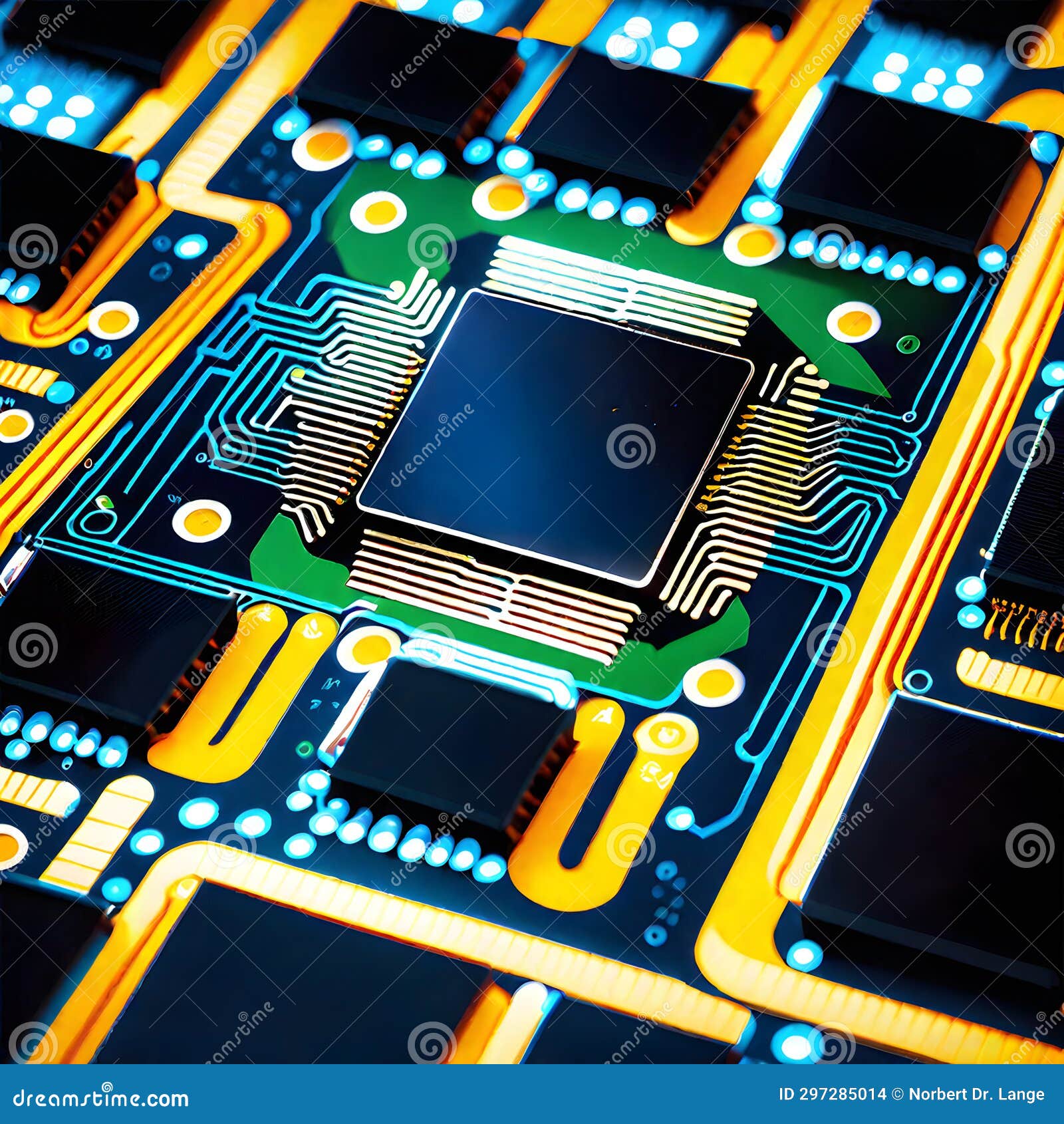 Computer Chips, AI-generatet Stock Illustration - Illustration of ...