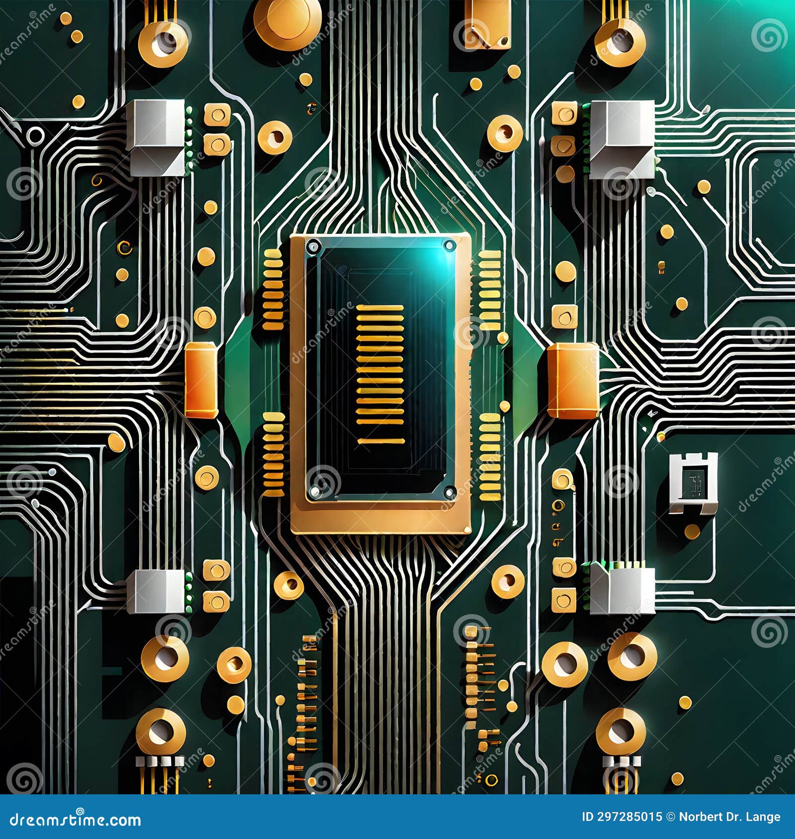 Computer Chips, AI-generatet Stock Illustration - Illustration of ...