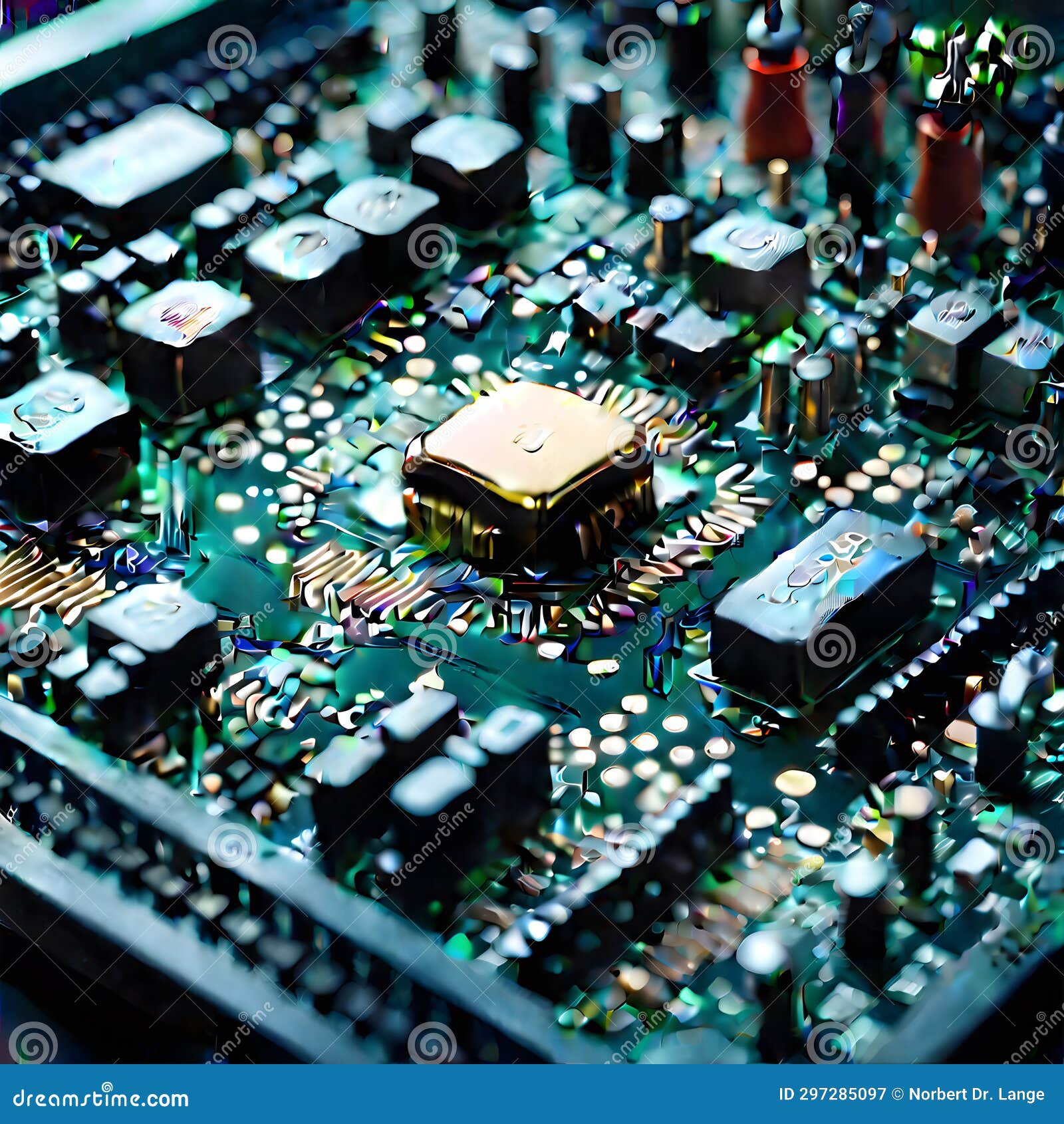 Computer Chips, AI-generatet Stock Illustration - Illustration of ...