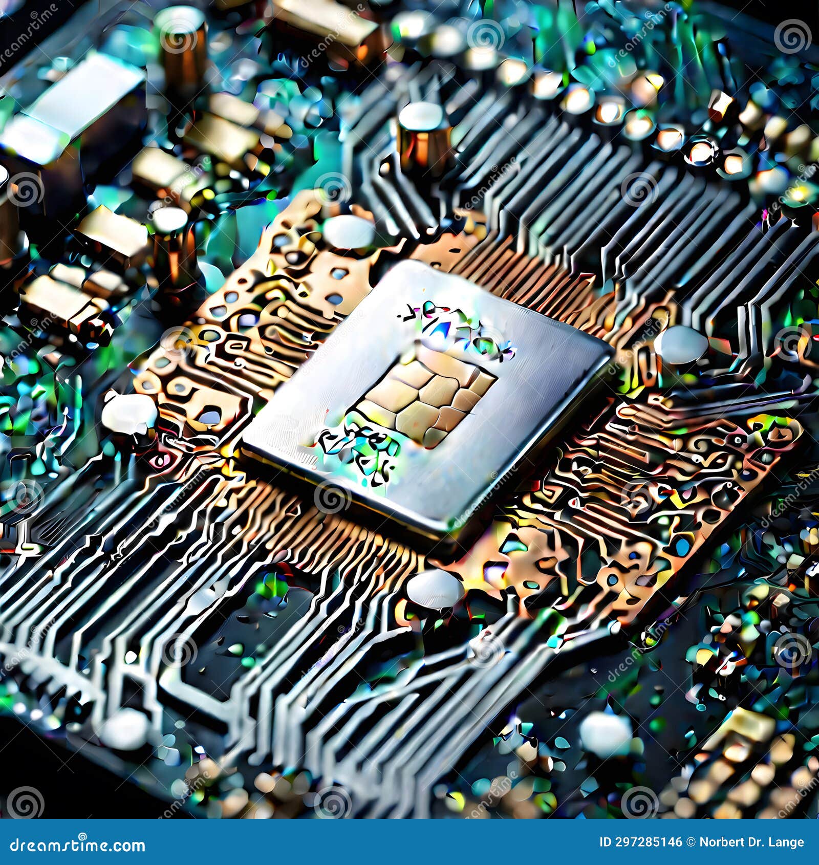 Computer Chips, AI-generatet Stock Illustration - Illustration of ...