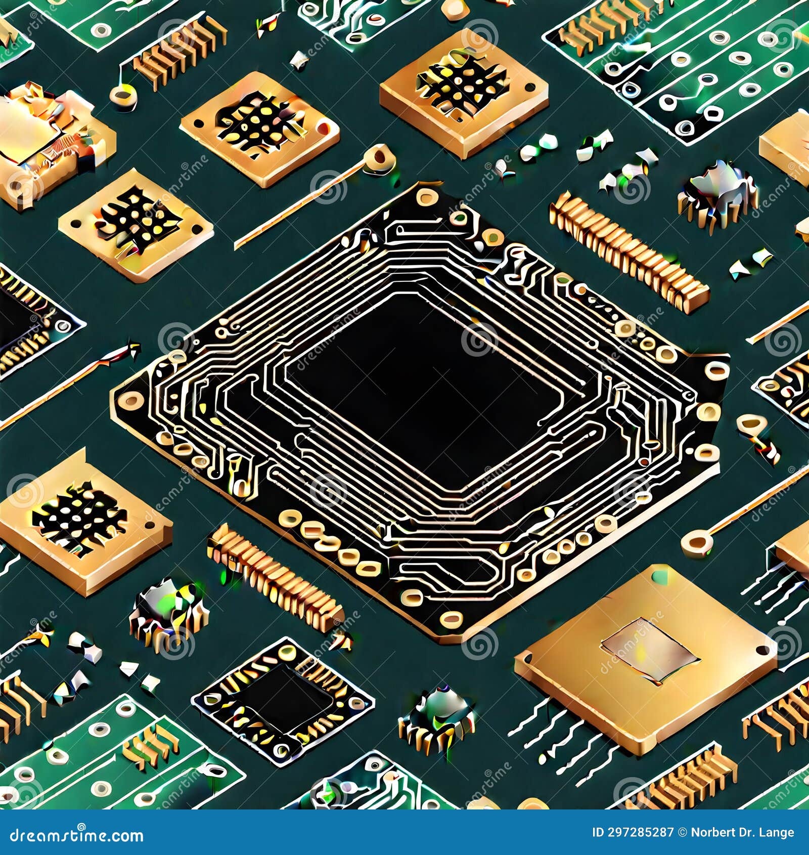 Computer Chips, AI-generatet Stock Image - Image of transistors, brain ...