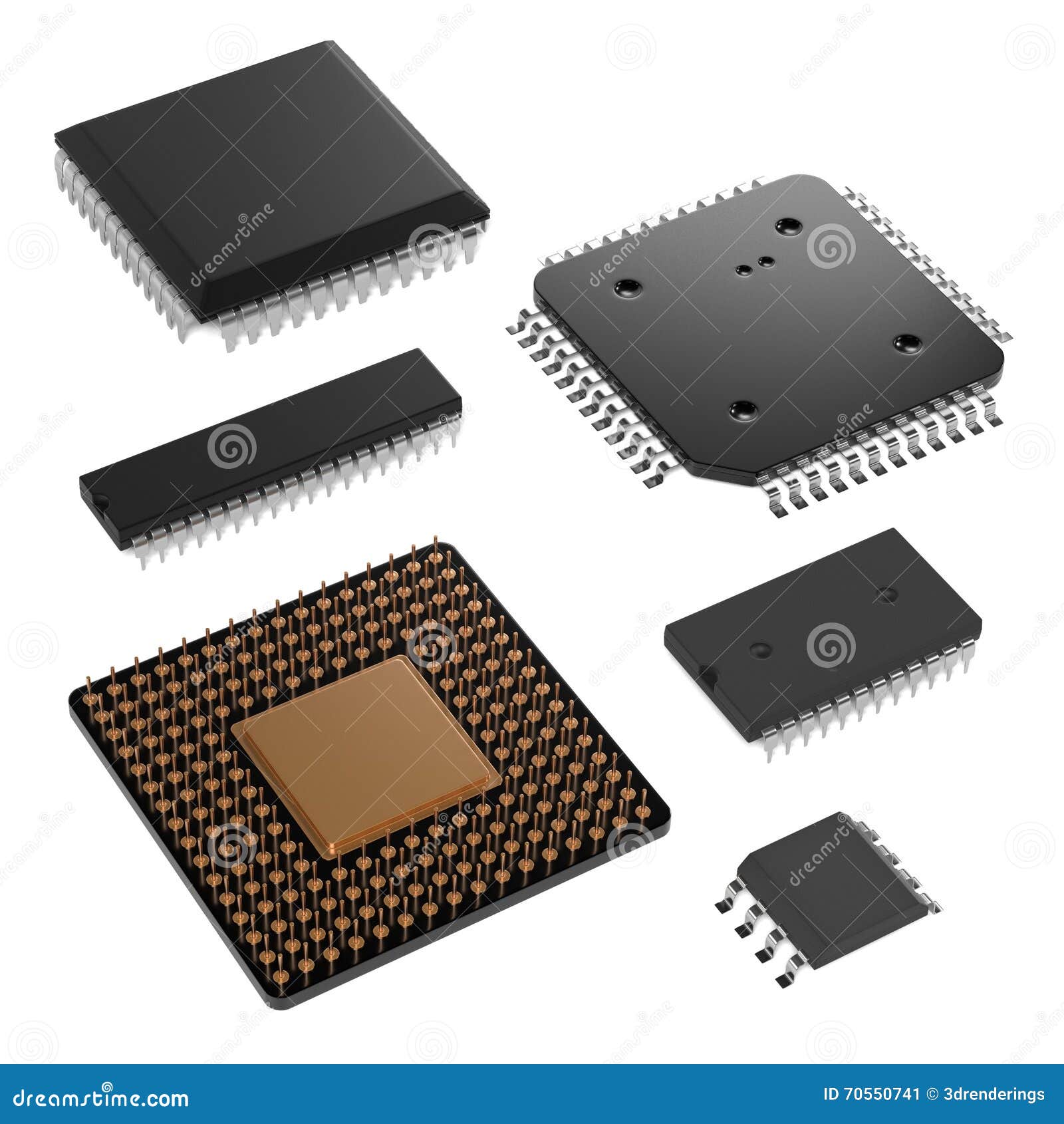 Computer chips stock illustration. Illustration of processor - 70550741