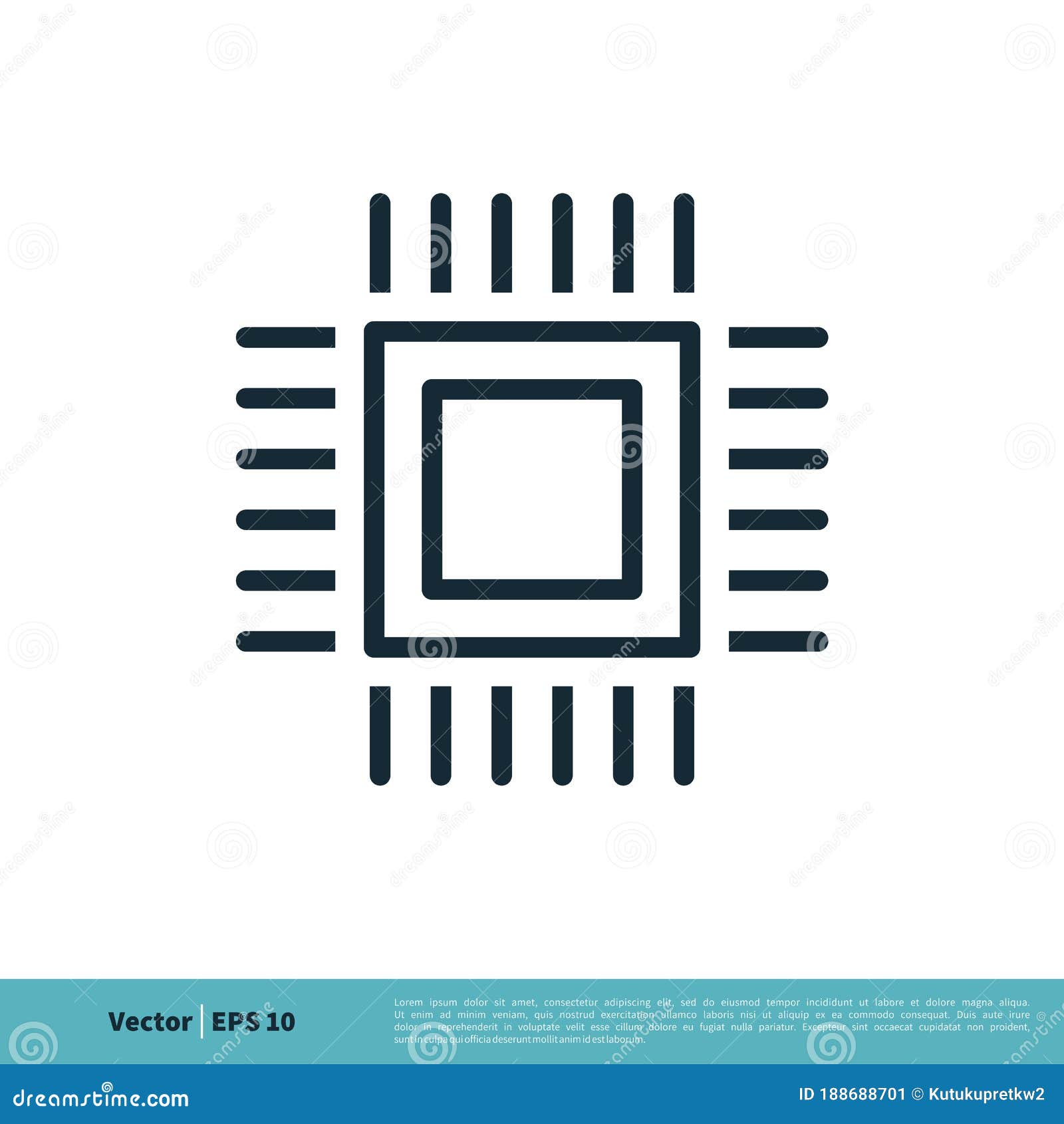 Computer Chips Icon Vector Logo Template Illustration Design. Vector ...