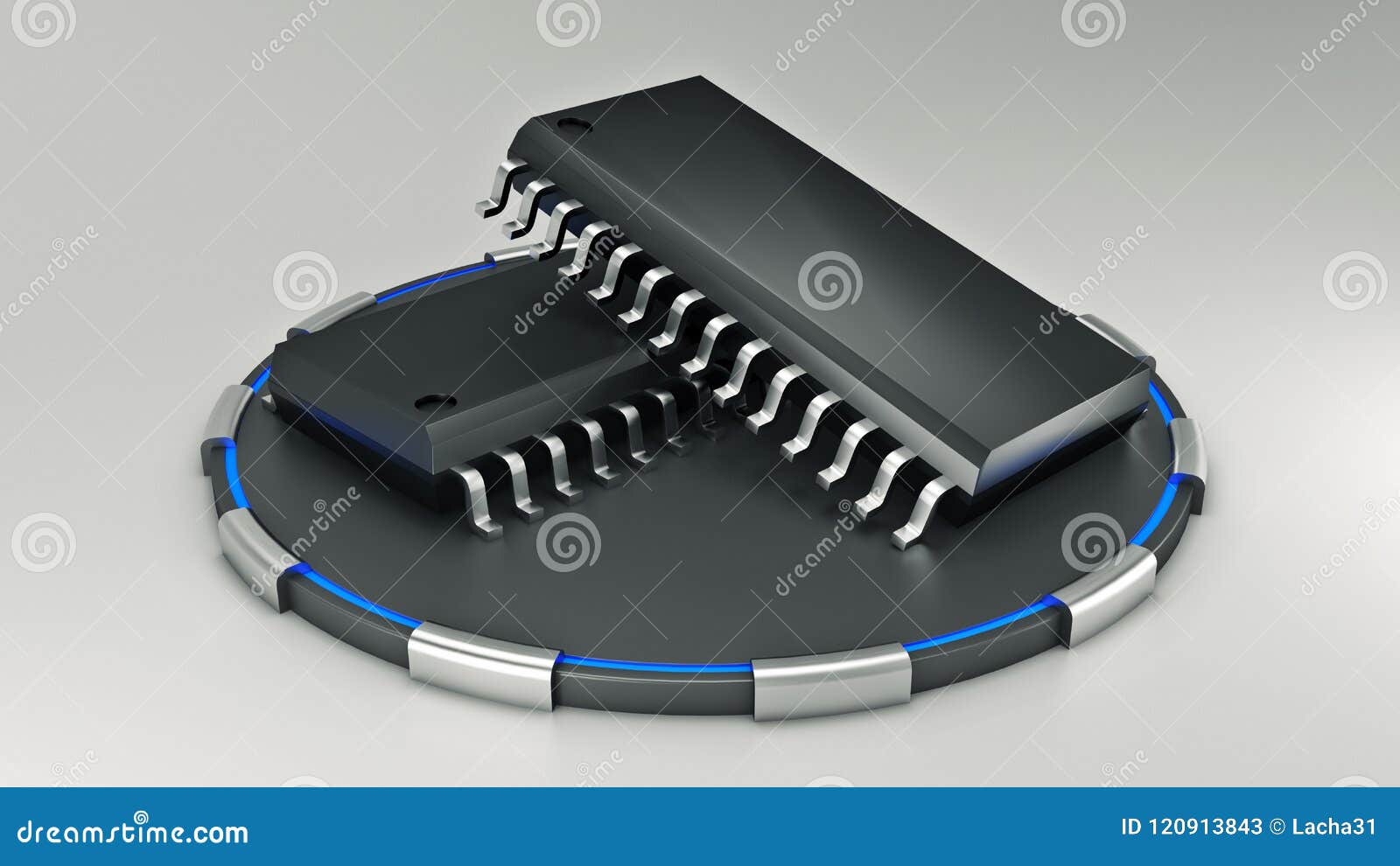 Computer chips isolated. stock illustration. Illustration of hardware ...